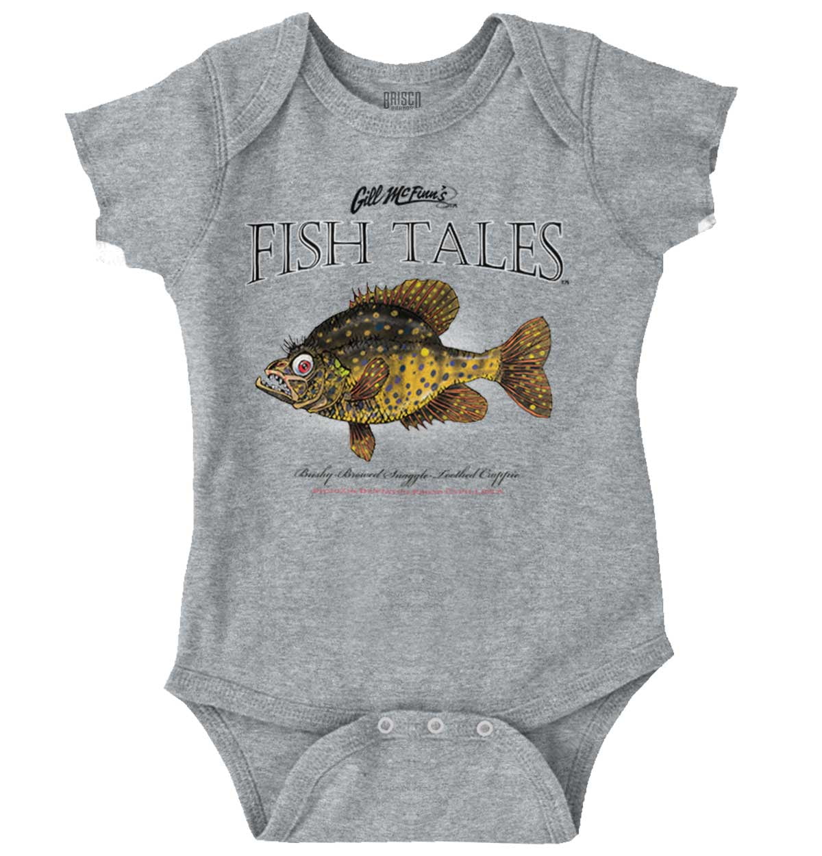 Snaggle Tooth Crappie Fish Fishing Romper Boys or Girls Infant Baby ...