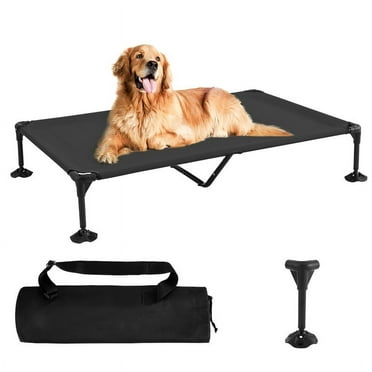 Veehoo Cooling Elevated Dog Bed, Chew Proof Dog Cot with Washable Mesh ...