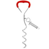 Snagle Paw 18" Heavy Duty Spiral Steel Tie-Out Stake, Up to 60 lb, Red ...