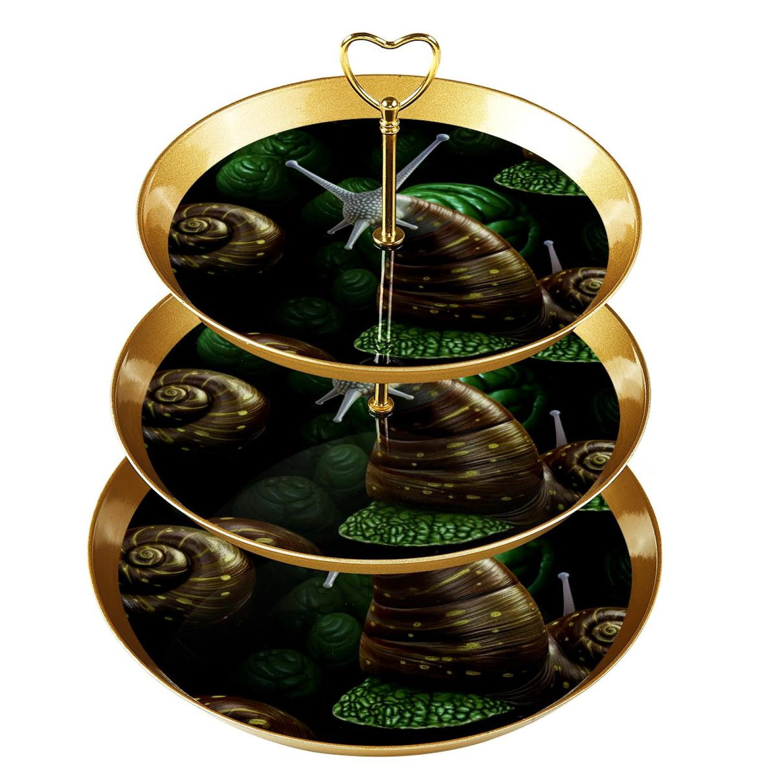 Snail 32cm Plastic Discs Cupcake Stand with Iron Pillars | Dessert ...