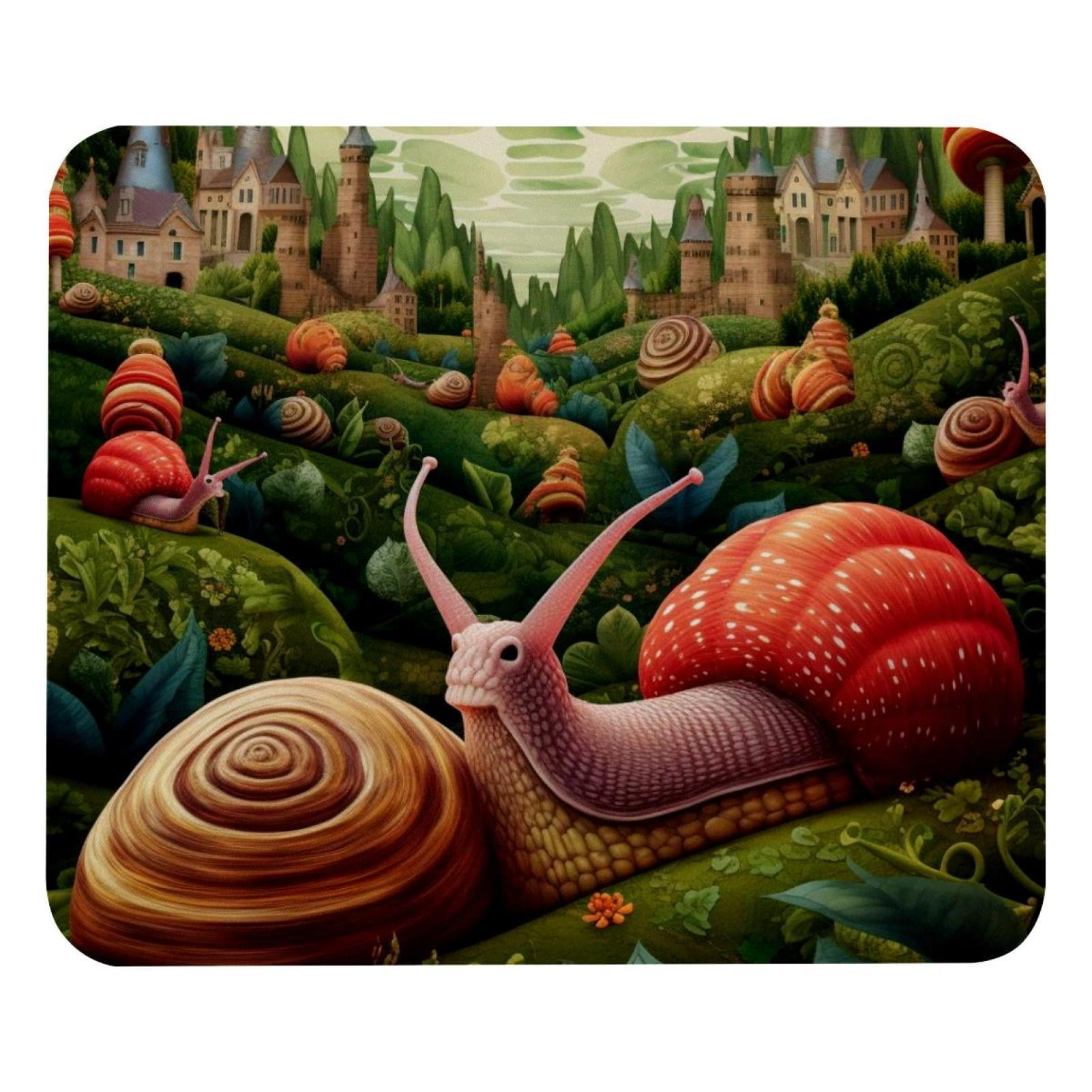 Snail 8.3x9.8 Inch Square Non-Slip Rubber Bottom Mouse Pad, Desk Pad ...