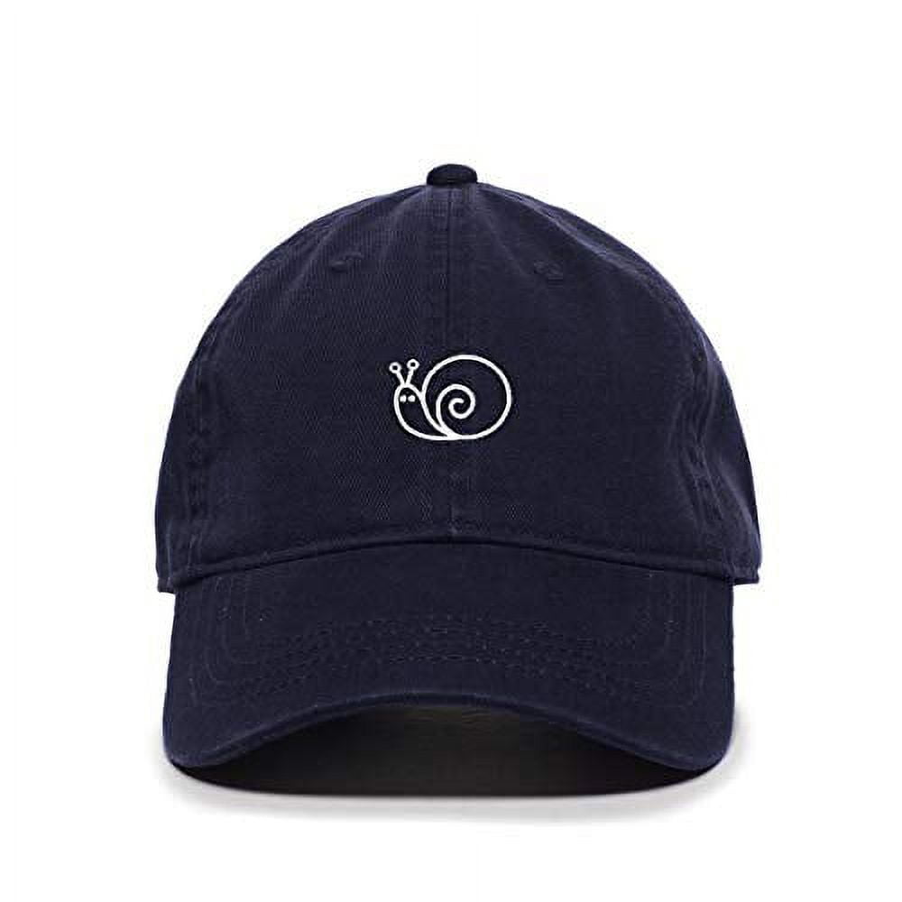 Snail Baseball Cap Embroidered Cotton Adjustable Dad Hat Navy - Walmart.com