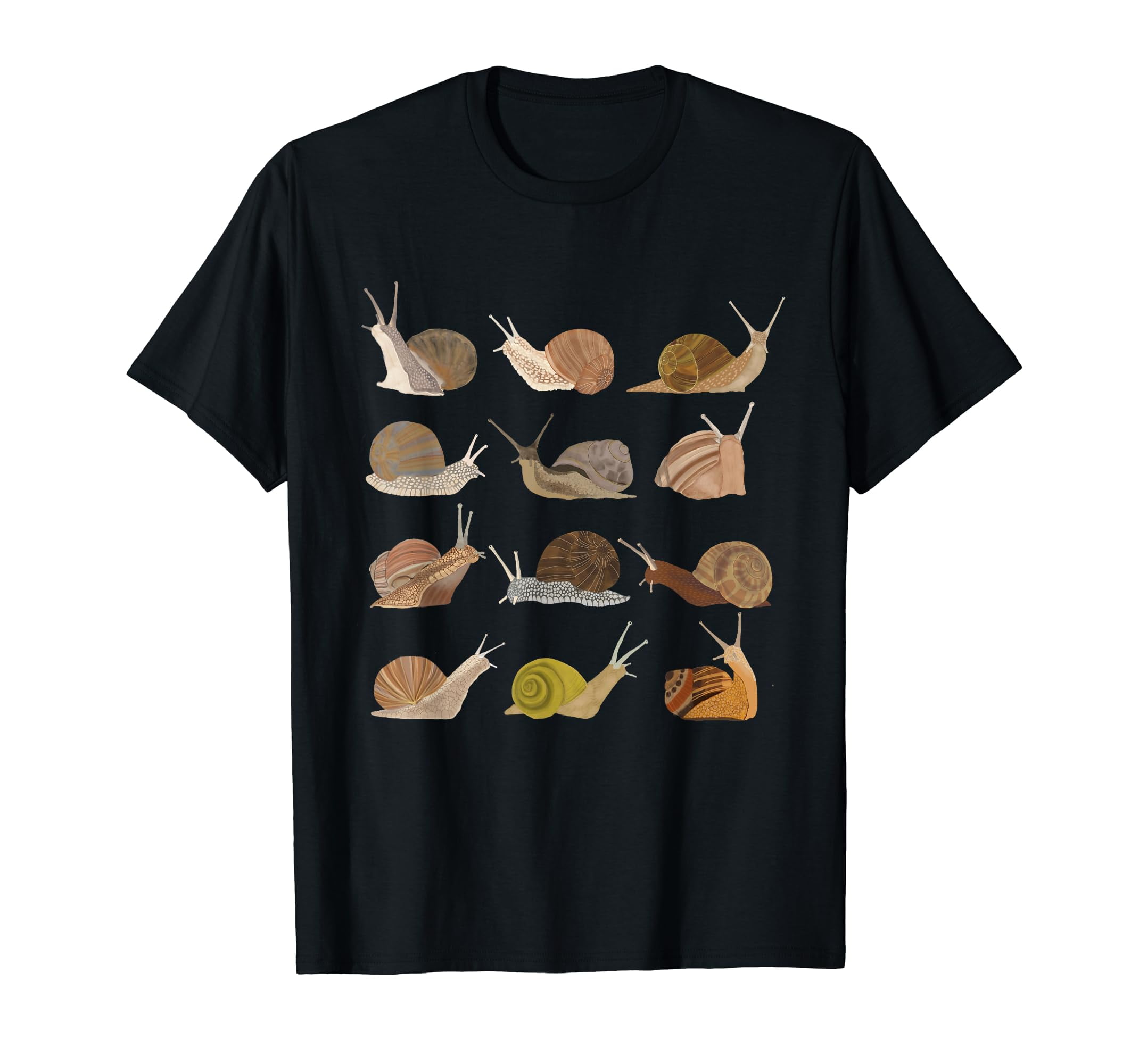 Snail Black T-Shirt - Walmart.com