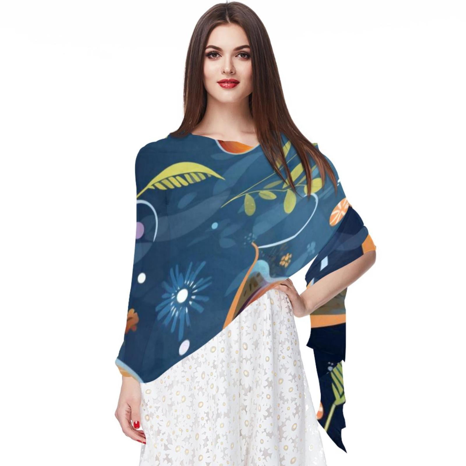Snail Elegant Chiffon Yarn Silk Scarf for Women - Translucent and ...