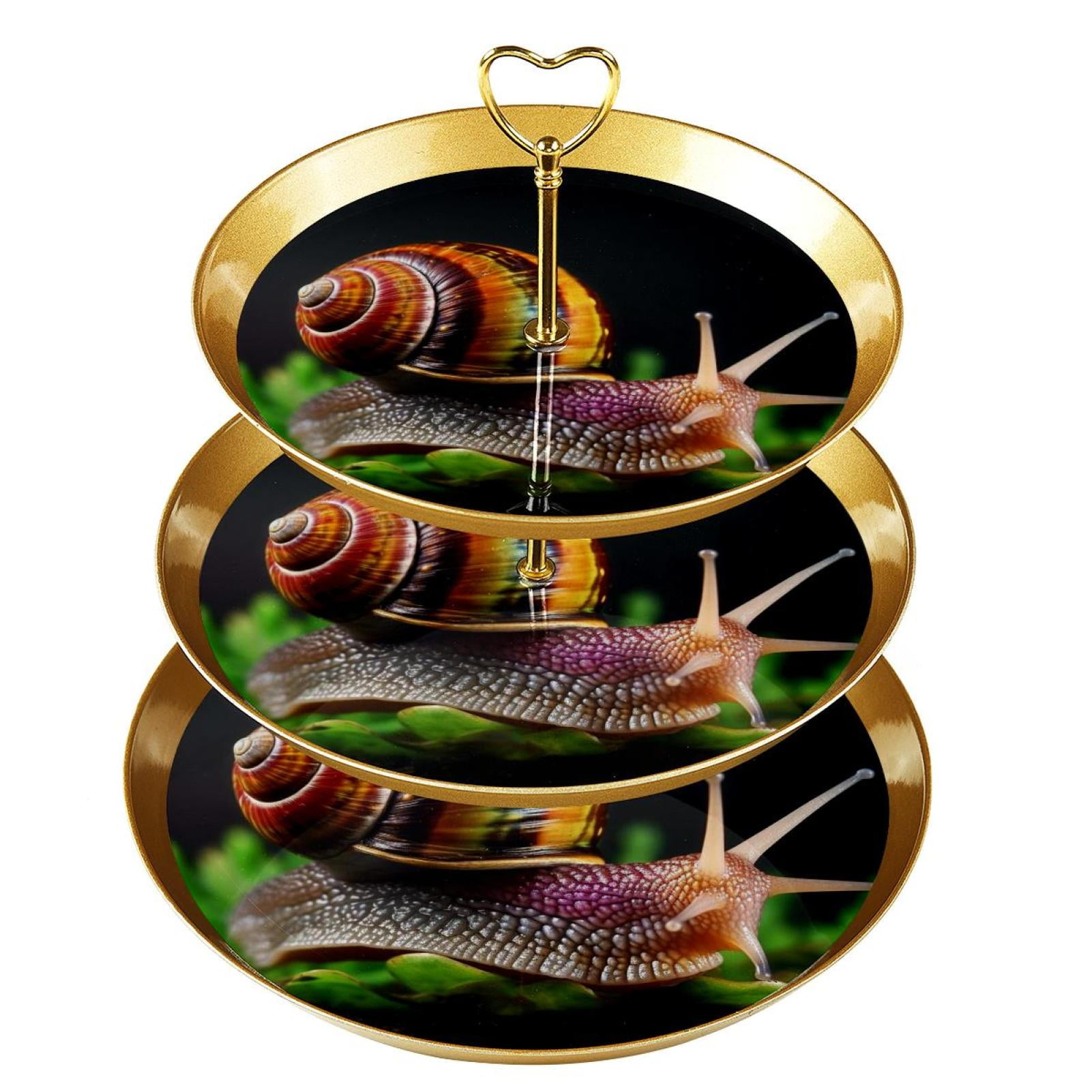 Snail Elegant Plastic Cupcake Tower Stand with Iron Pillars for Dessert ...