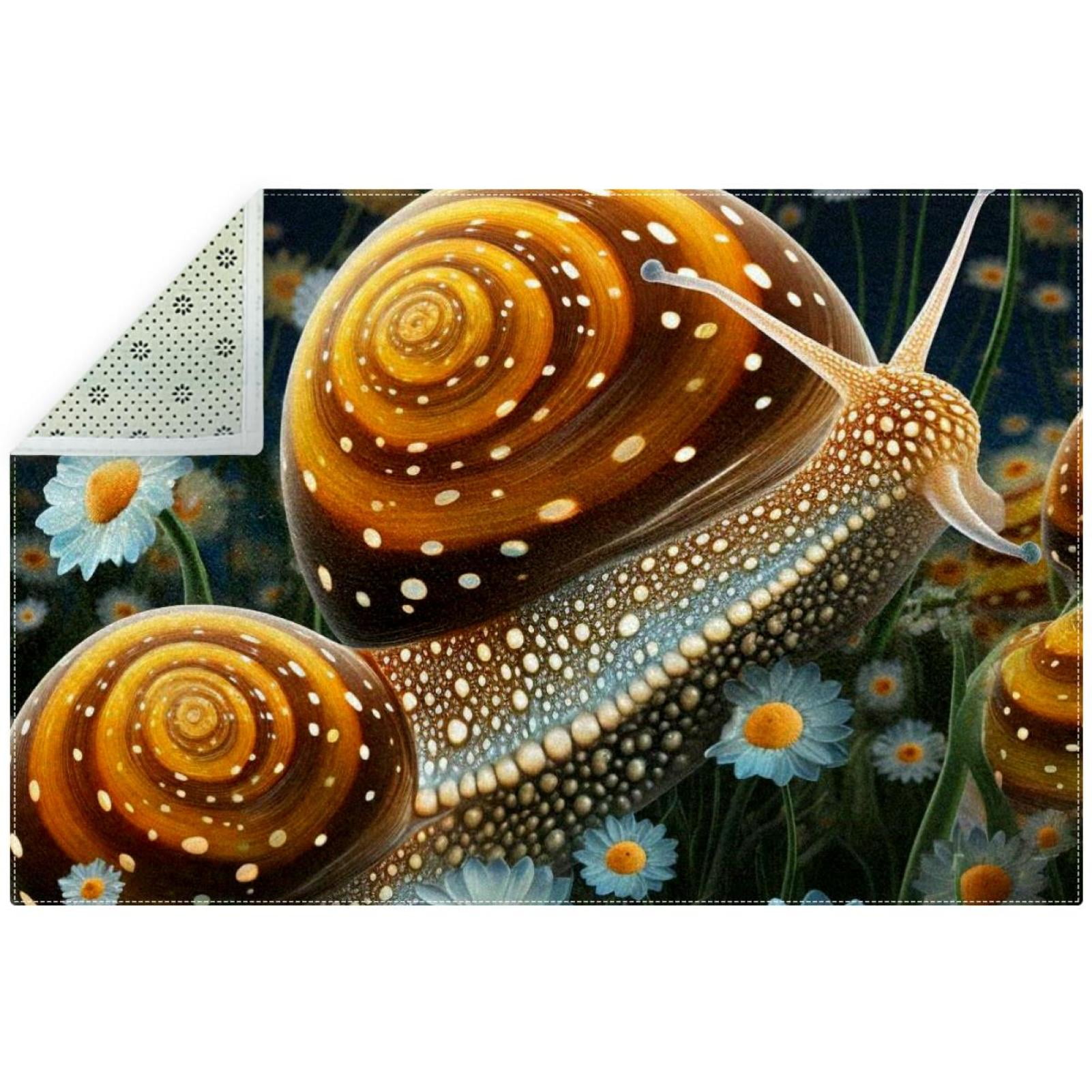 Snail Elegant Polyester Indoor Rug - Soft Floor Mat with Right-Angle ...