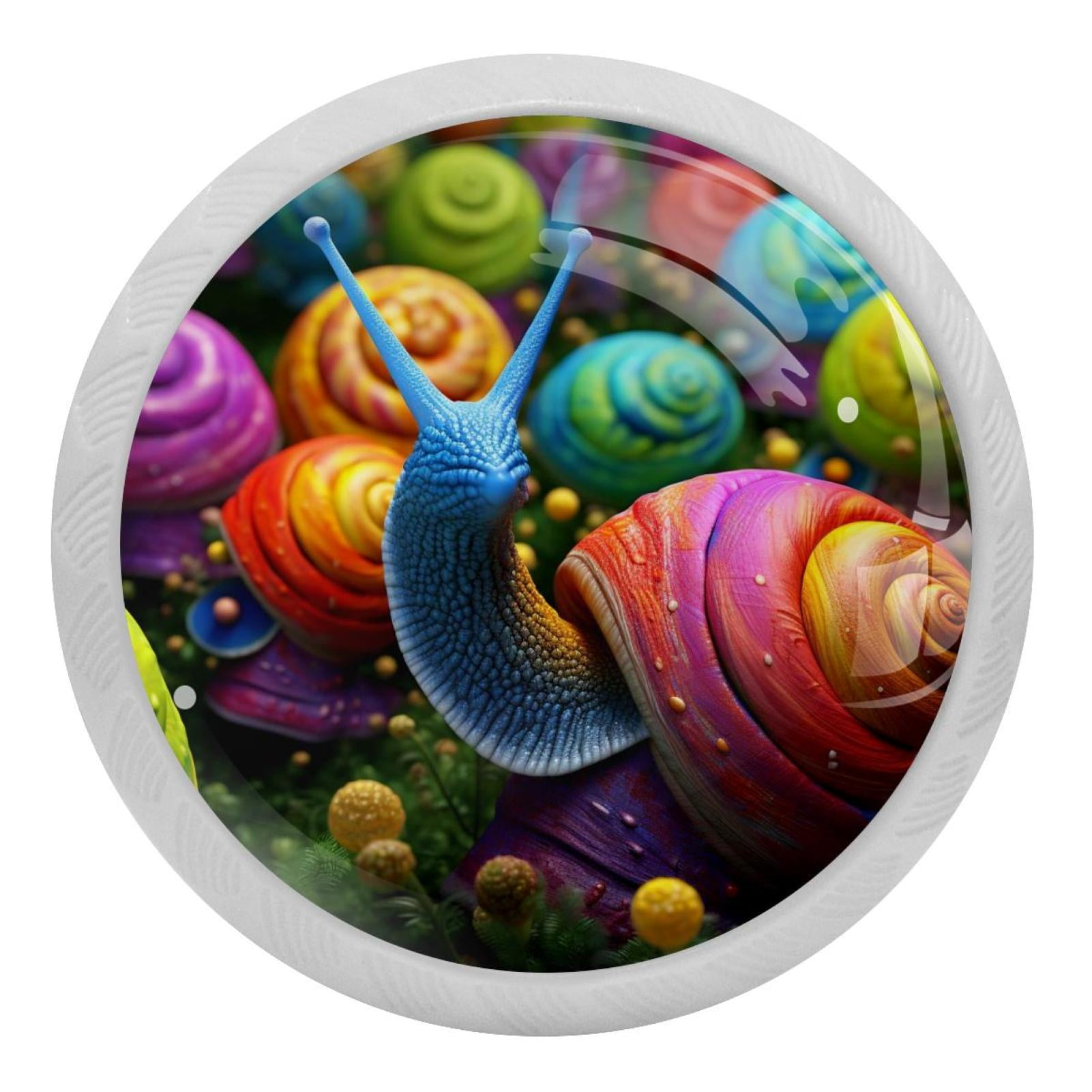 Snail Fluorescent Drawer Pulls - Round 4-Pack Glow-in-the-Dark Knobs ...
