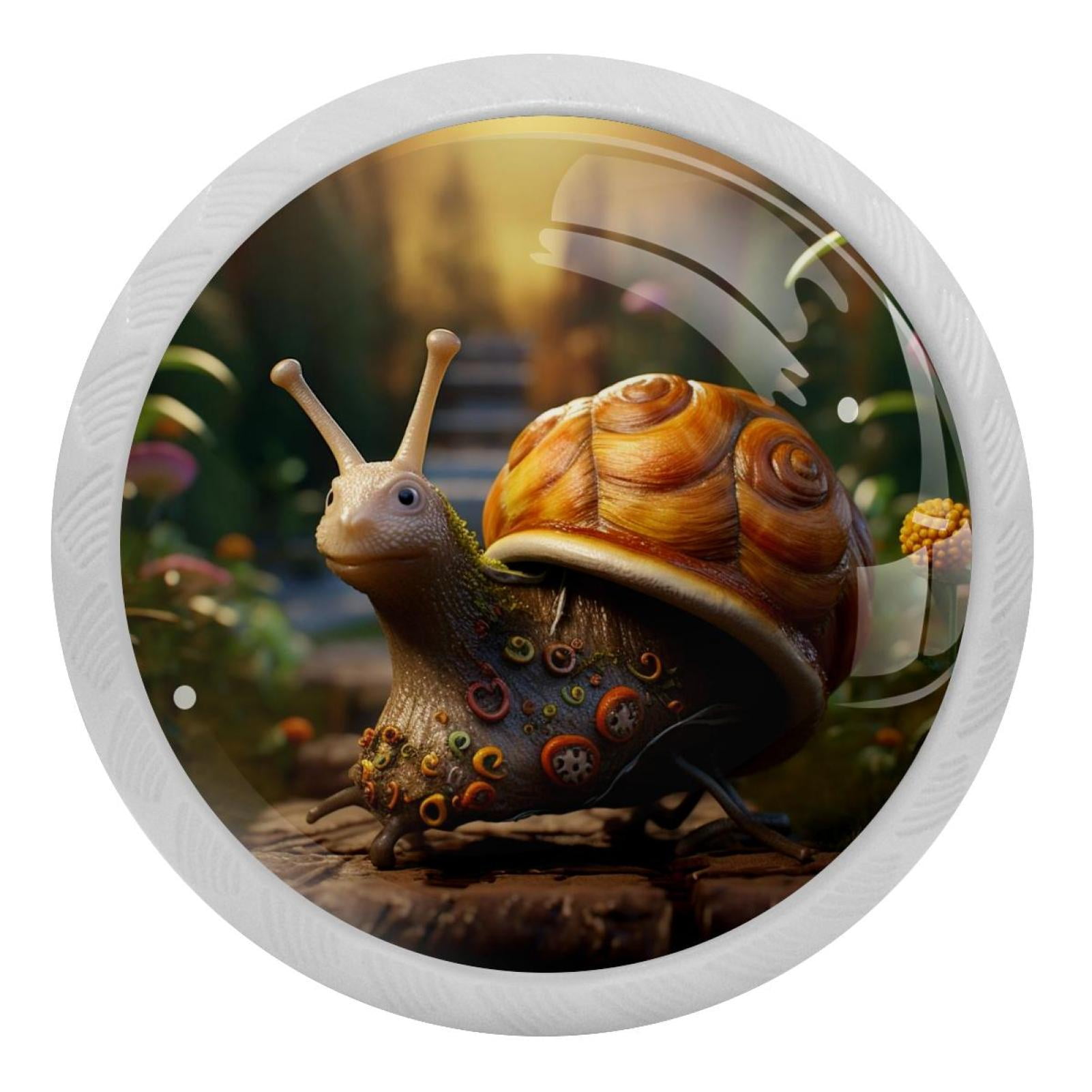 Snail Fluorescent Drawer Pulls with Screws - Round 4-Pack: Glow-in-the ...