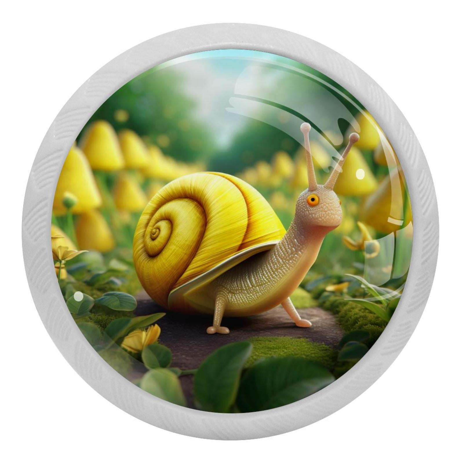 Snail Fluorescent Drawer Pulls with Screws, Round 4-Pack, Glow-in-the ...