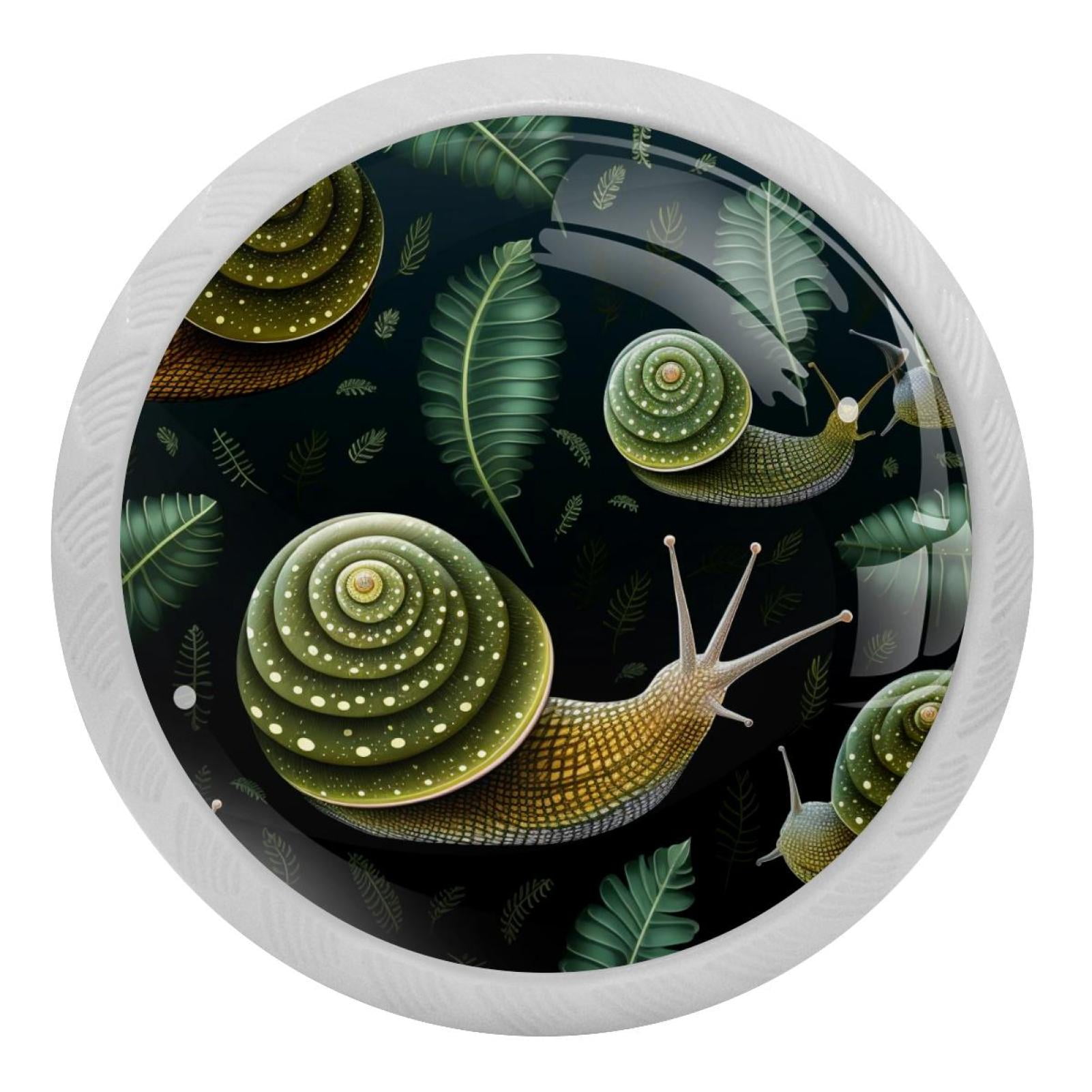 Snail Fluorescent Drawer Pulls with Screws: Round Knobs, 4-Pack, Glow ...