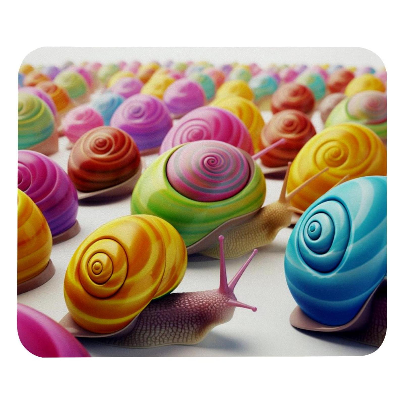 Snail Gaming Mouse Pad Desk Mat, Square 8.3x9.8 Inch Non-Slip Rubber ...