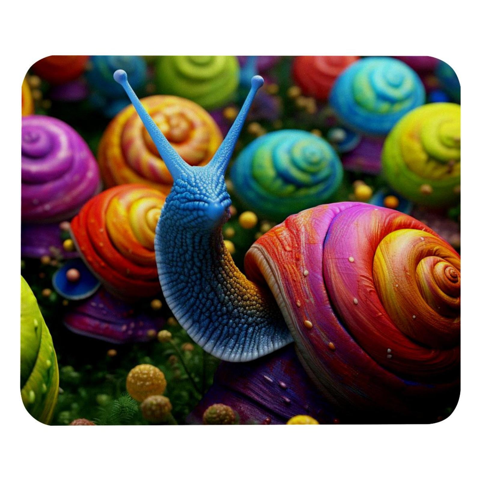 Snail Gaming Mouse Pad Desk Mat, Square 8.3x9.8 Inch Non-Slip Rubber ...