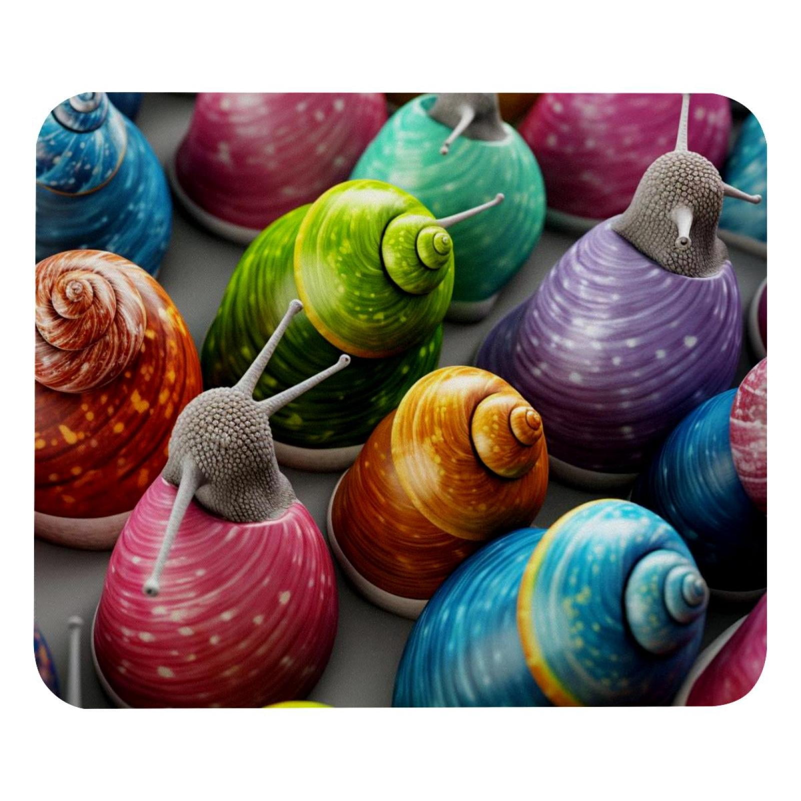 Snail Gaming Mouse Pad Desk Mat, Square 8.3x9.8 Inch Non-Slip Rubber ...