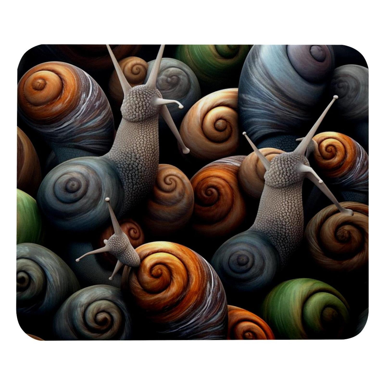 Snail Gaming Mouse Pad, Desk Mat, Square 8.3x9.8 Inch Non-Slip Rubber ...