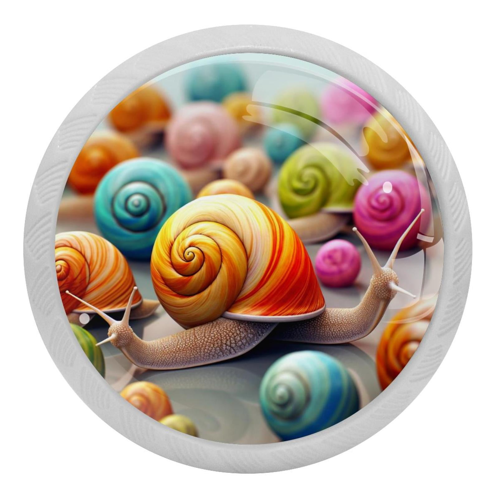 Snail Glow-in-the-Dark Fluorescent Drawer Pulls 4-Pack with Screws ...