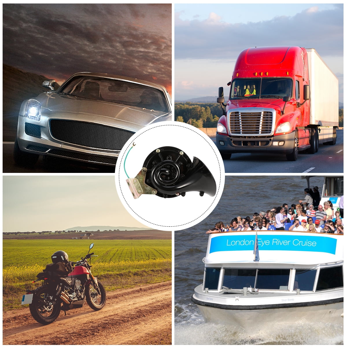 Snail Horn Dl34 Horn Car Supplies Double Loading Horn Durable Horn Single Loading Horn Scooter ...