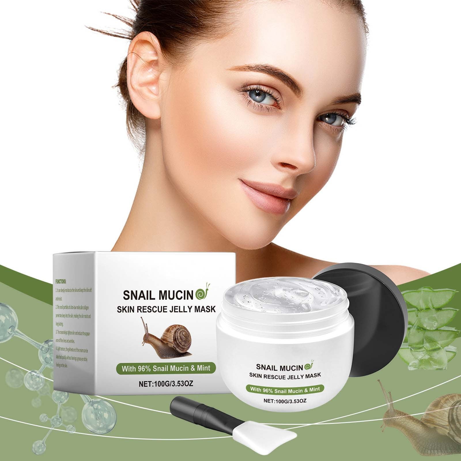 Snail Jelly MaskCalming Facial Mask Peel Off Hydrating Overnight ...