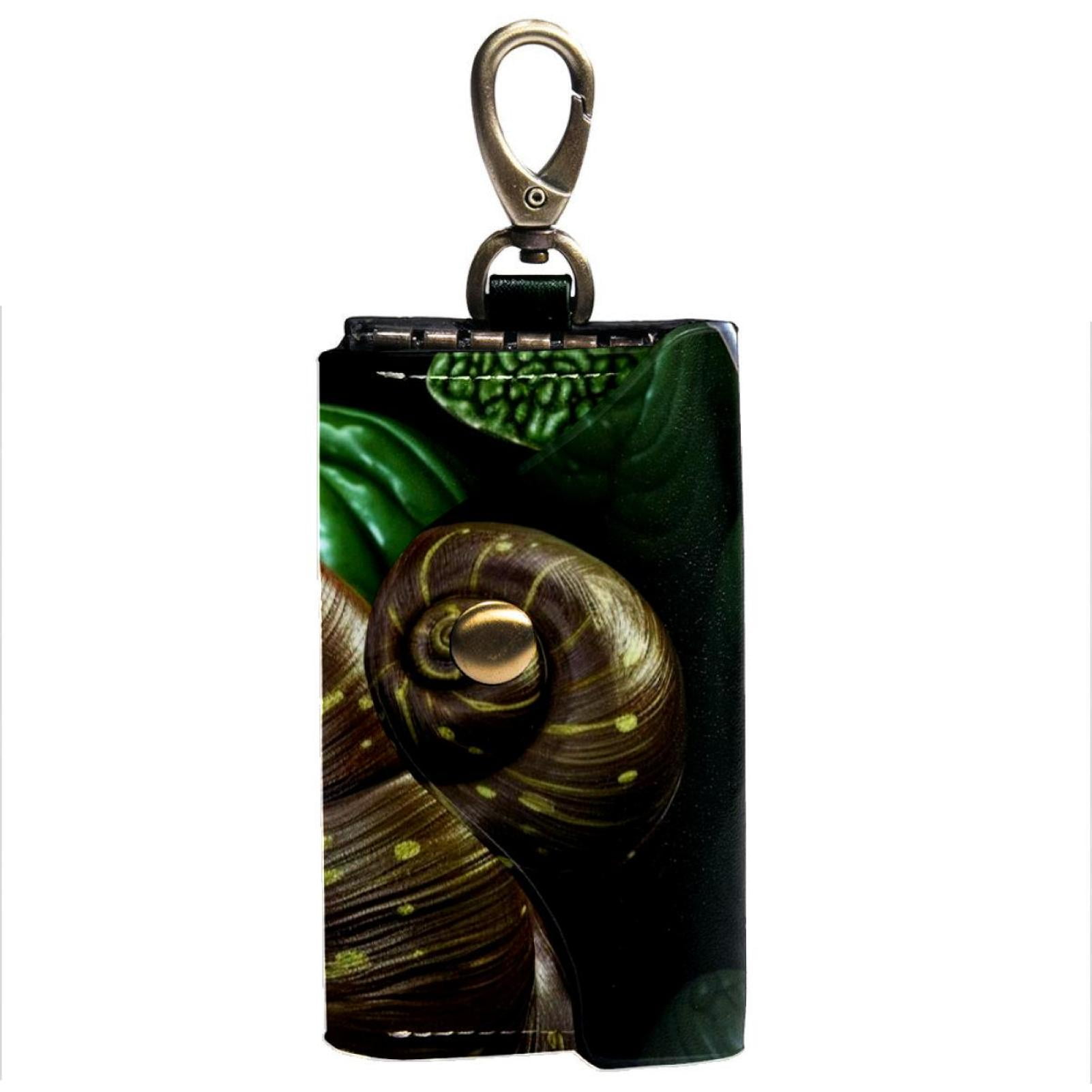 Snail Key Wallet Case Card ID Holder with 6 Hooks and Side Pockets for ...