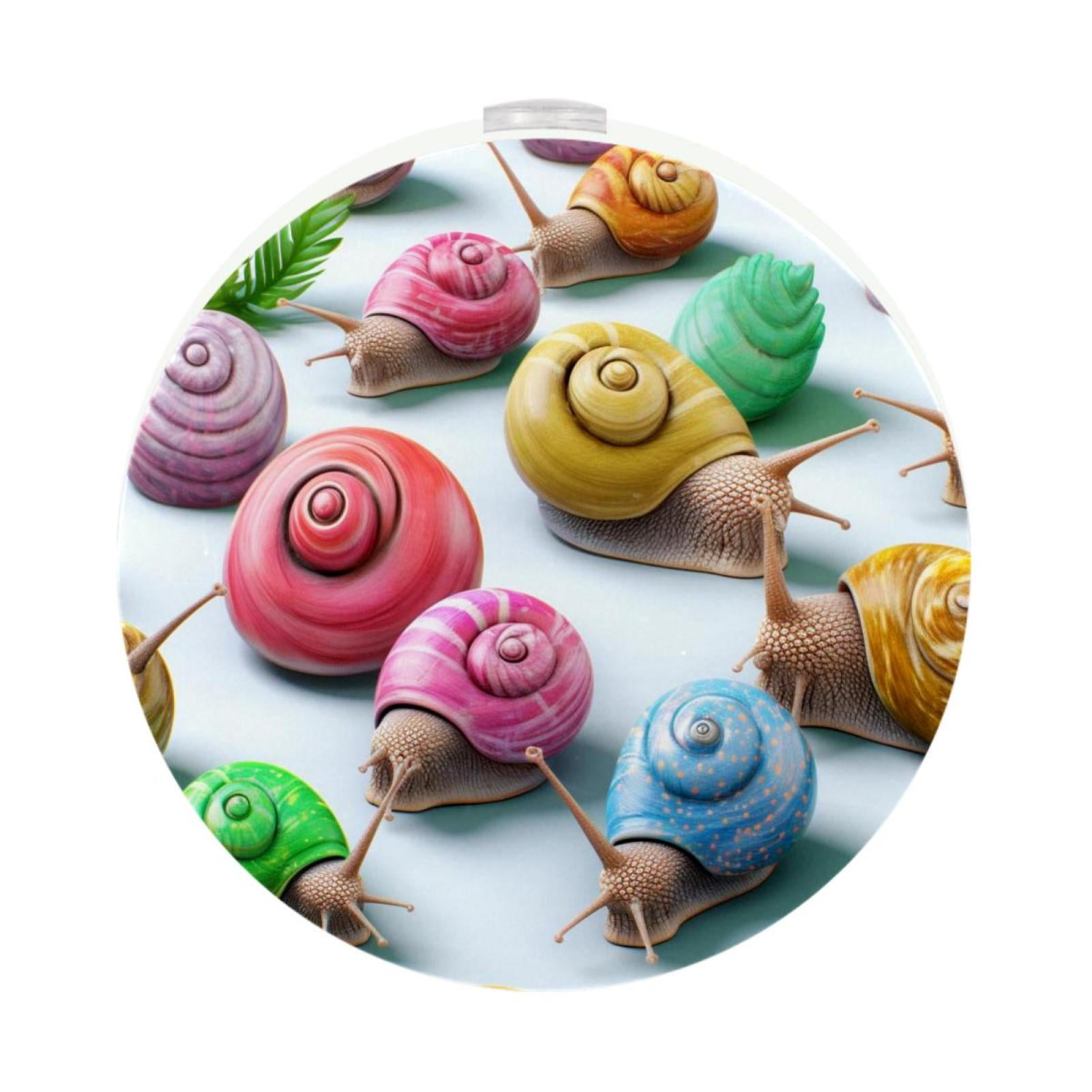 Snail LED Round Night Light-2PCS, Energy Efficient Plug-in Bedroom ...