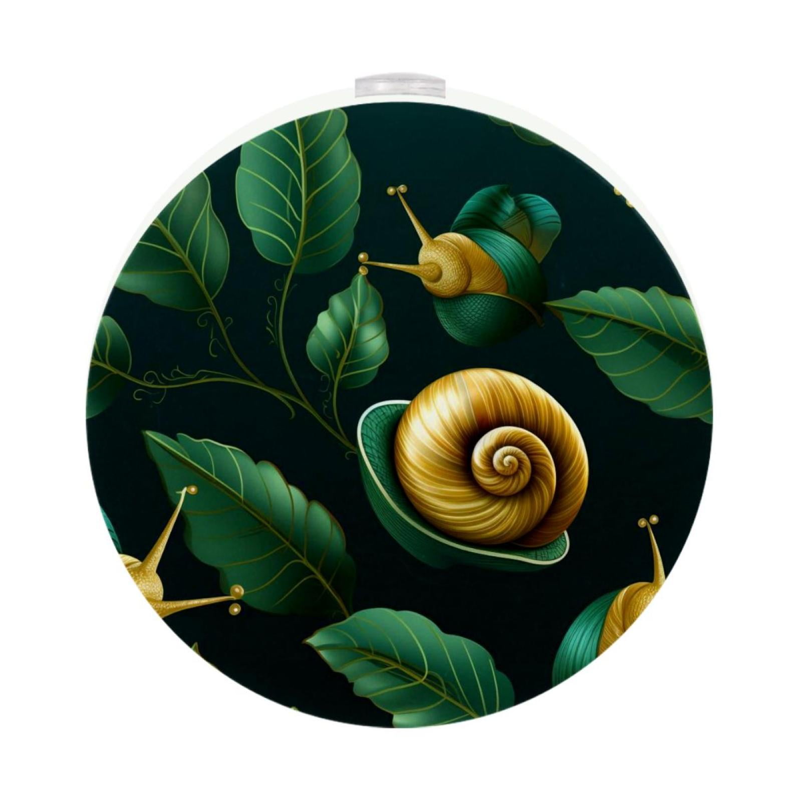 Snail LED Round Night Light-2PCS, Energy Efficient Plug-in Bedroom ...