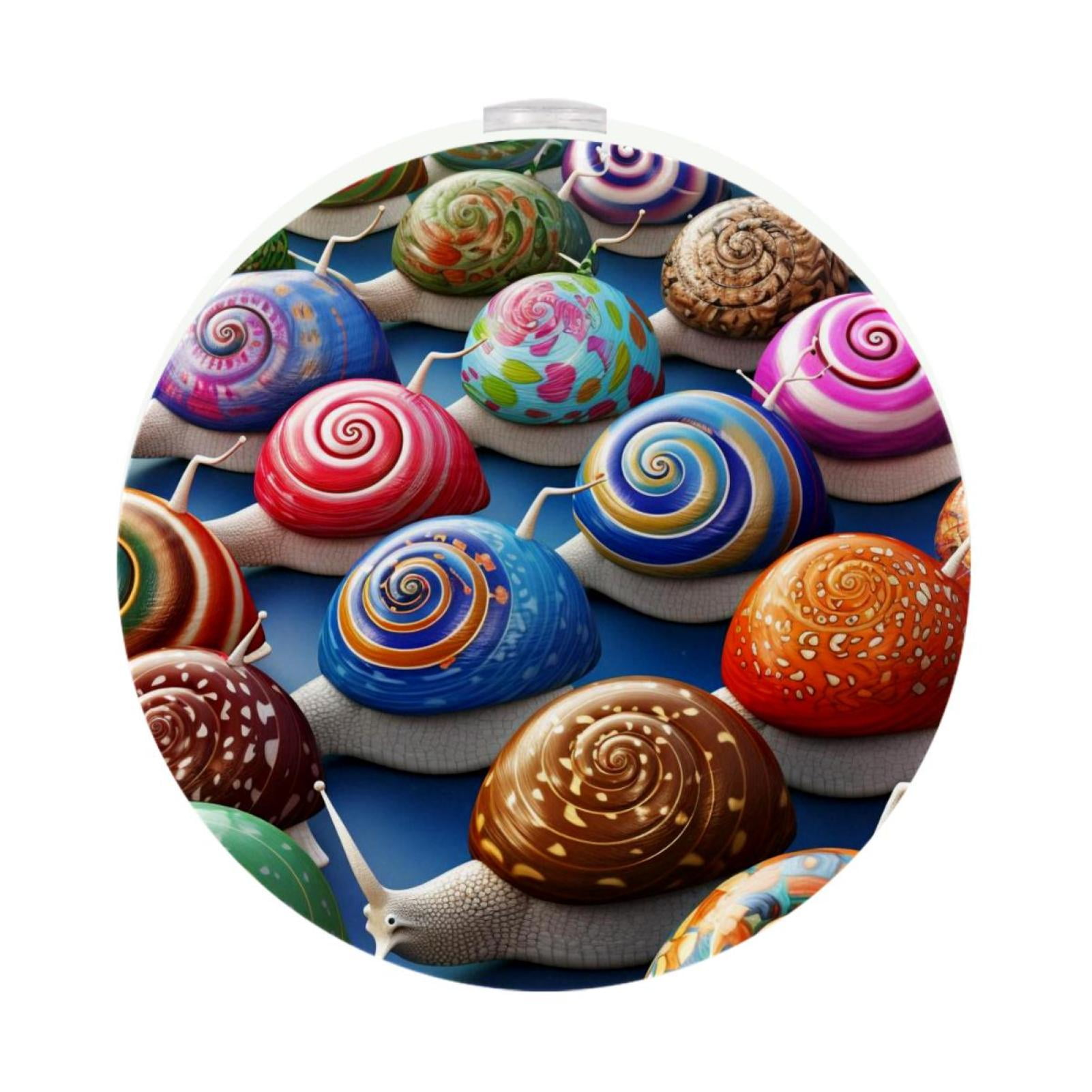 Snail LED Round Night Light-2PCS, Plug-in Mini Wall Socket Soft White Warm Lighting, Auto Sensor ...