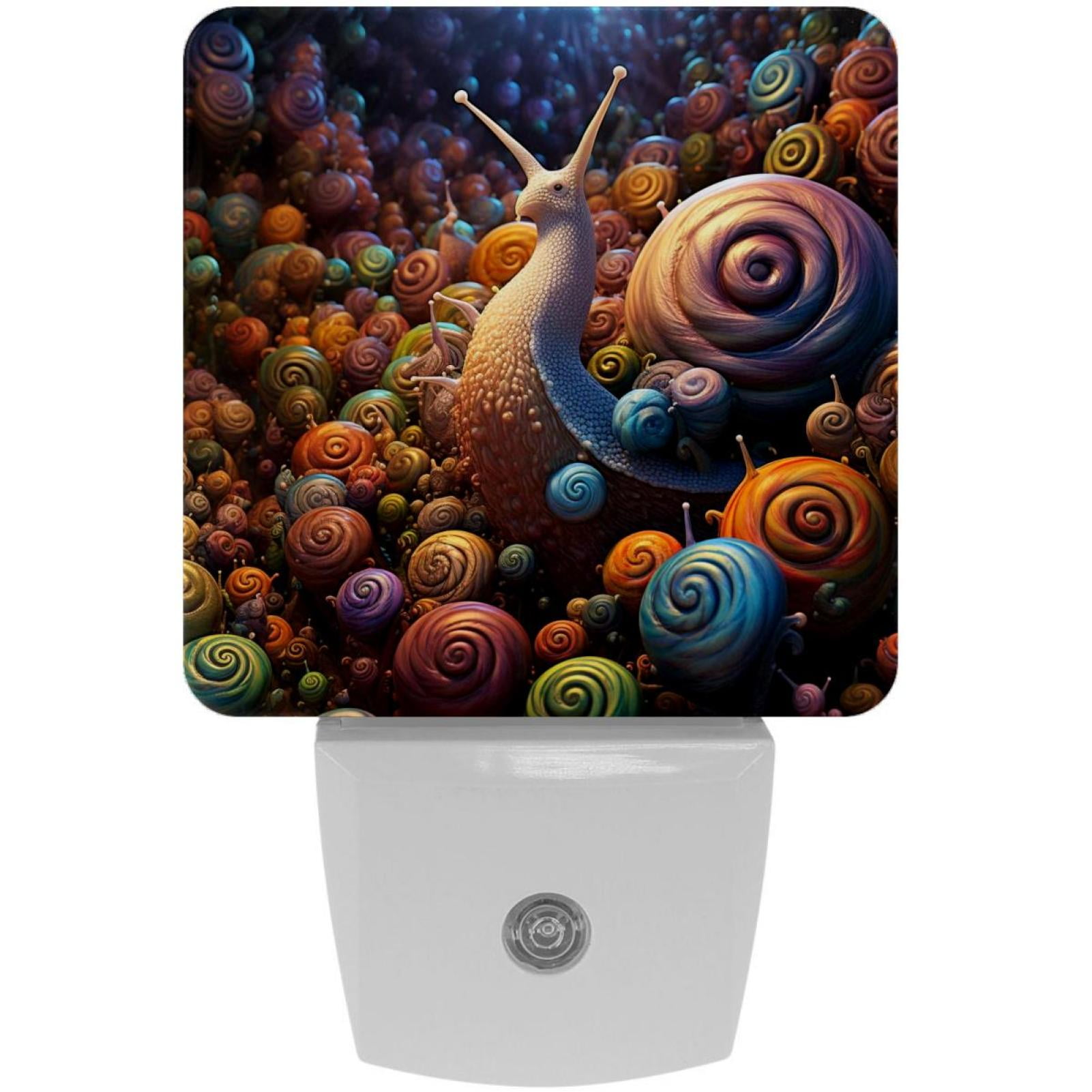 Snail LED Square Night Lights- Modern and Energy Efficient Bedside ...