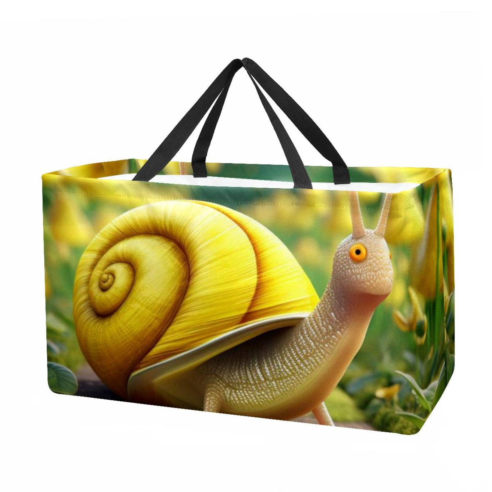 Snail Large Capacity Reusable Foldable Beach Bag with Collapsible Bucket, Cube Organizer, and ...