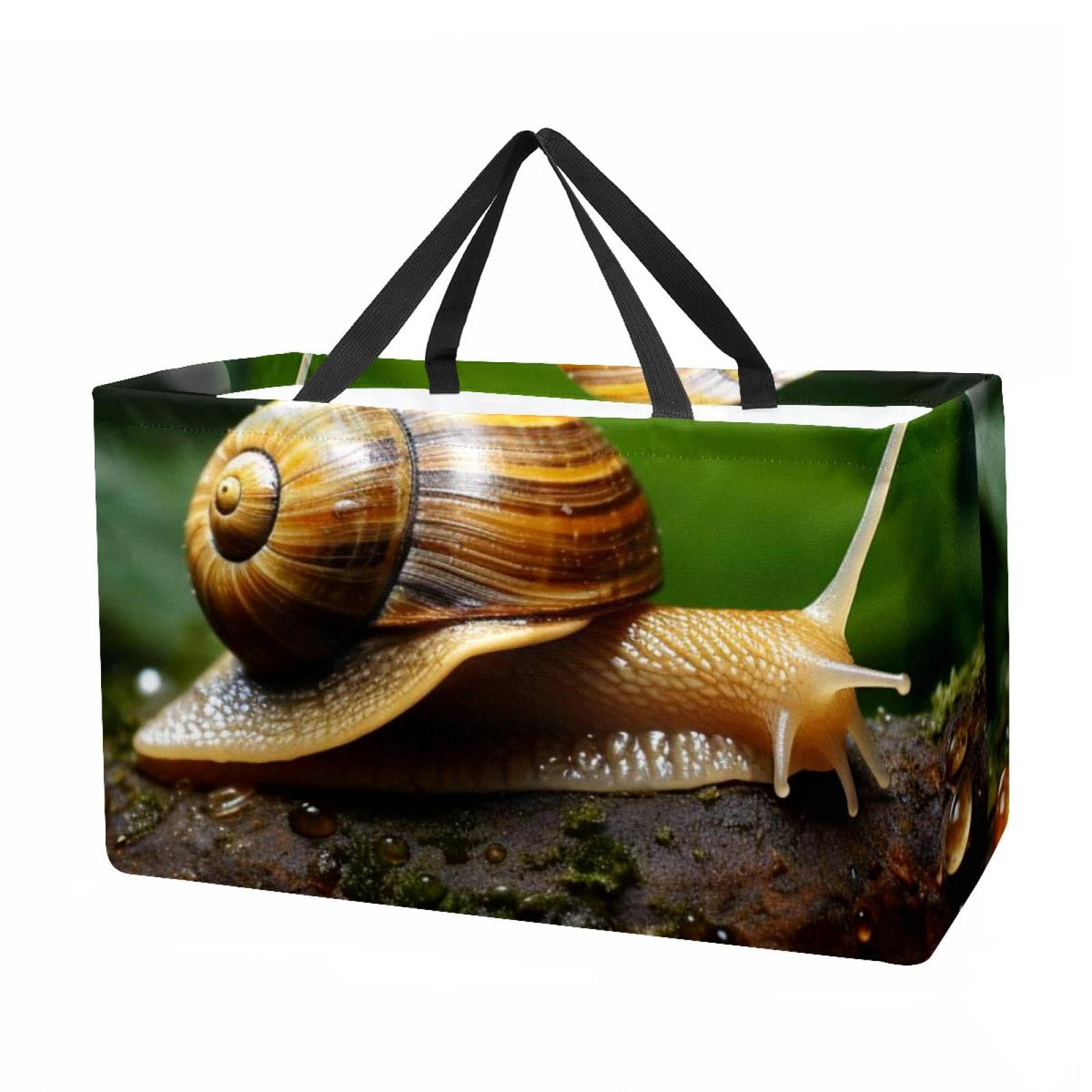 Snail Large Capacity Reusable Foldable Oxford Cloth Tote Bag Cube Organizer Collapsible Bucket ...