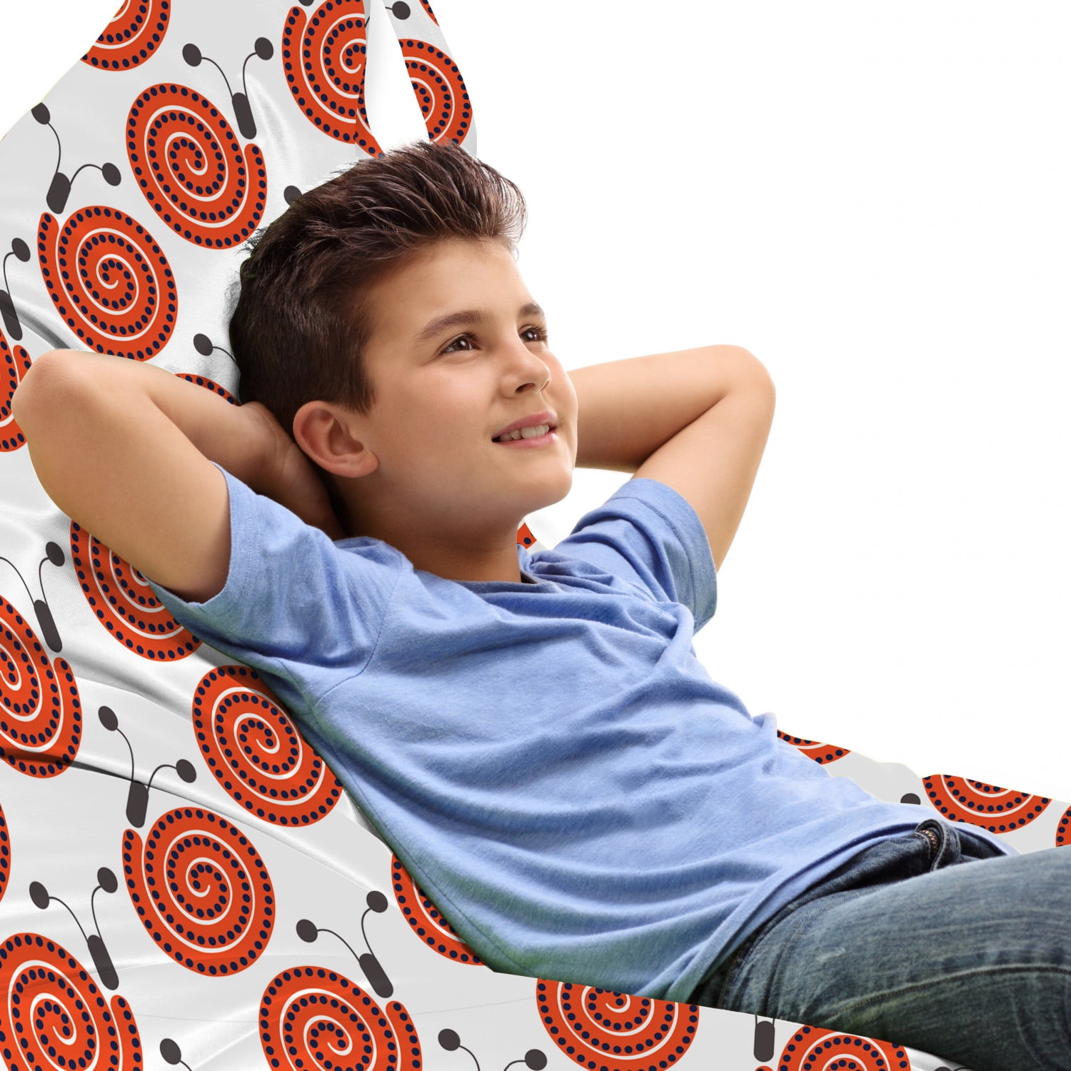 Snail Lounger Chair Bag, Style Forest Insects Forming Spiral Helix ...