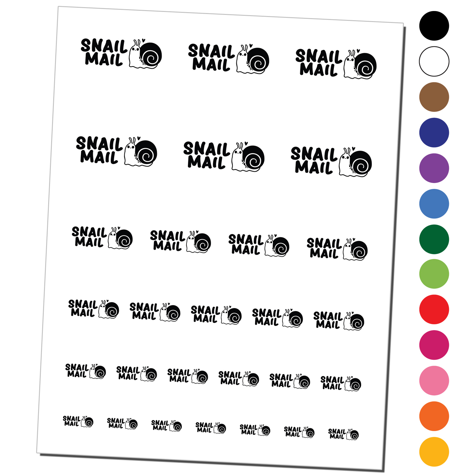 Snail Mail Teacher Student School Water Resistant Temporary Tattoo Set ...