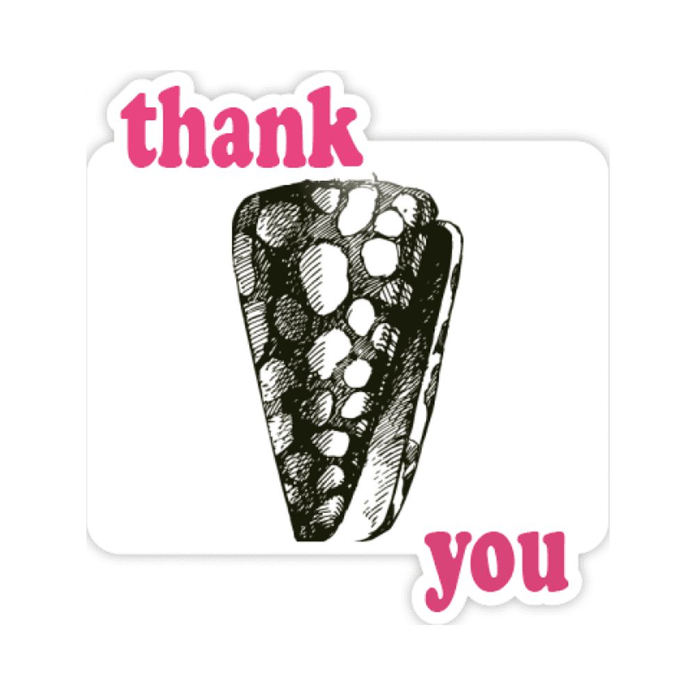Snail Marine Life Black Illustration Thank You Stickers Quote Grateful ...