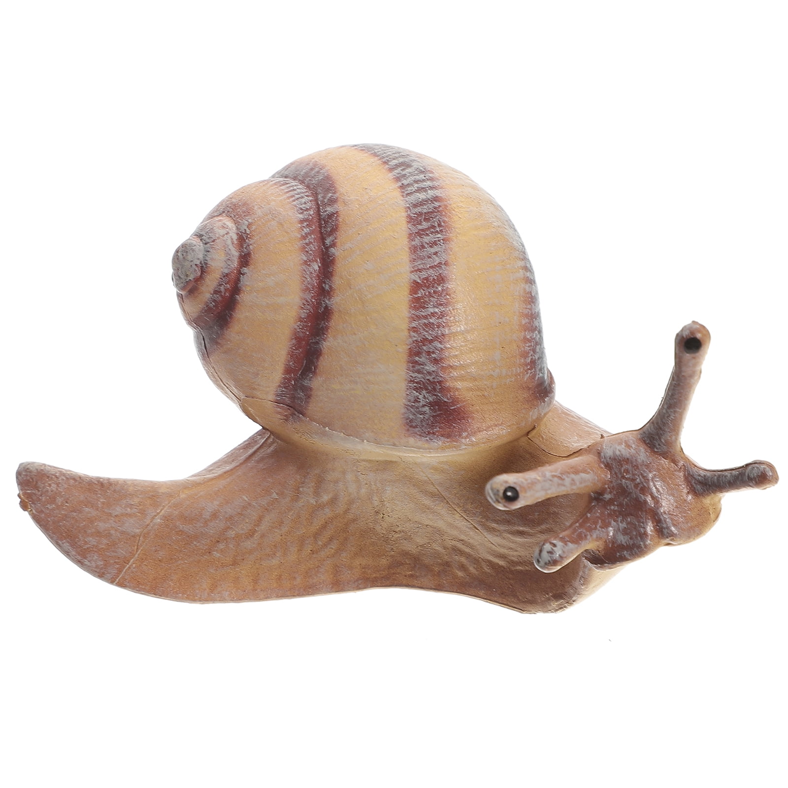 Realistic Snail Figurine for Decor Made of Plastic Light Brown Color ...