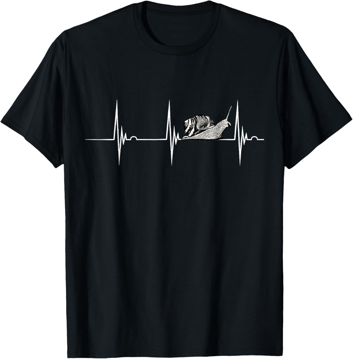 Snail Mollusk Snail Shell Heartbeat EKG Pulse Snails Lover T-Shirt ...