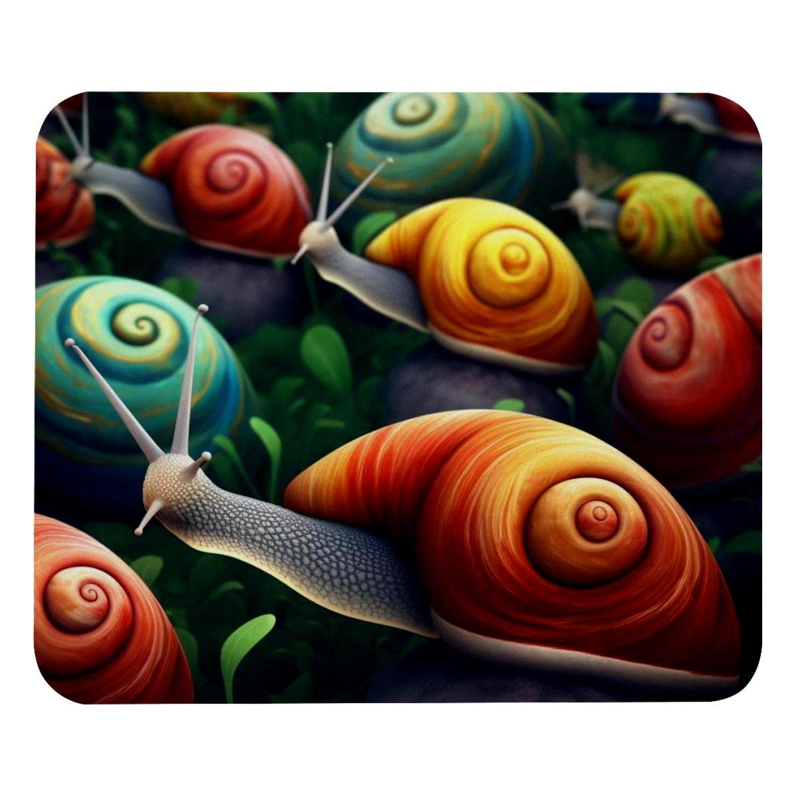 Snail Mouse Pad, Rubber Base Computer Mouse Pads for Wireless Mouse ...