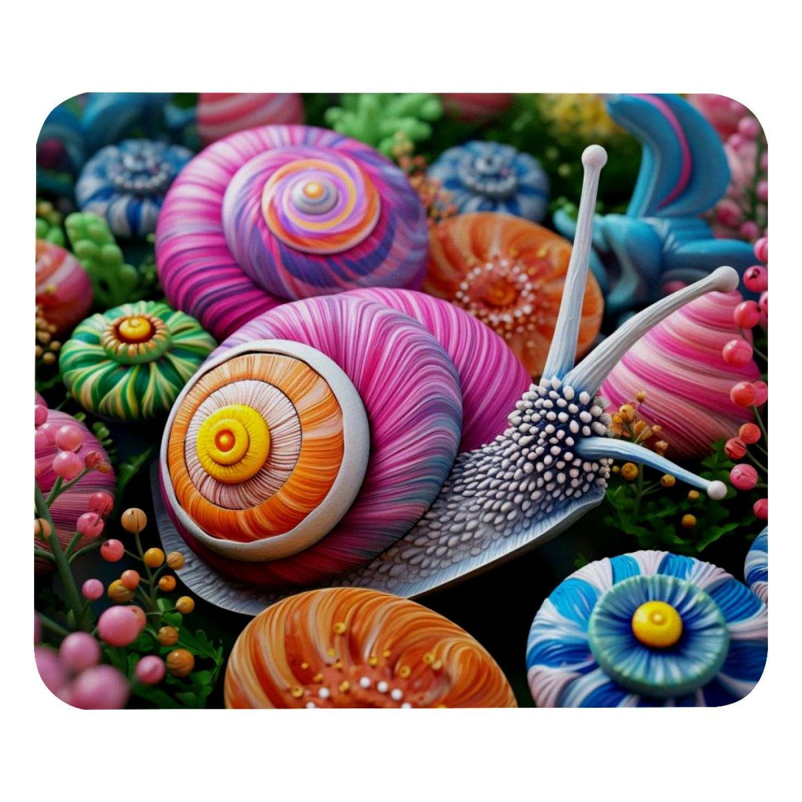 Snail Mouse Pad, Rubber Base Computer Mouse Pads for Wireless Mouse ...