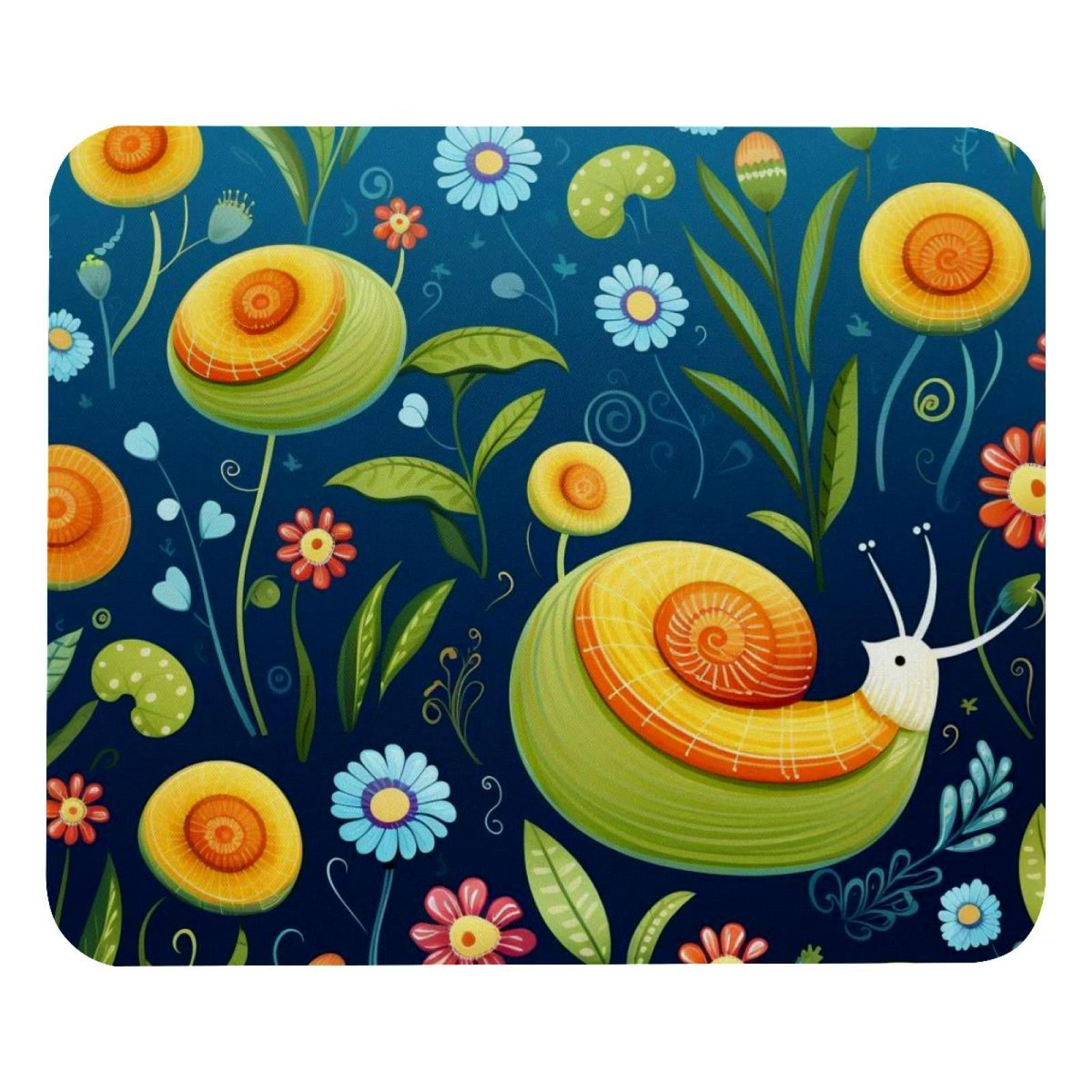 Snail Mouse Pad for Wireless Mouse Home Office Desk Laptop with Rubber ...