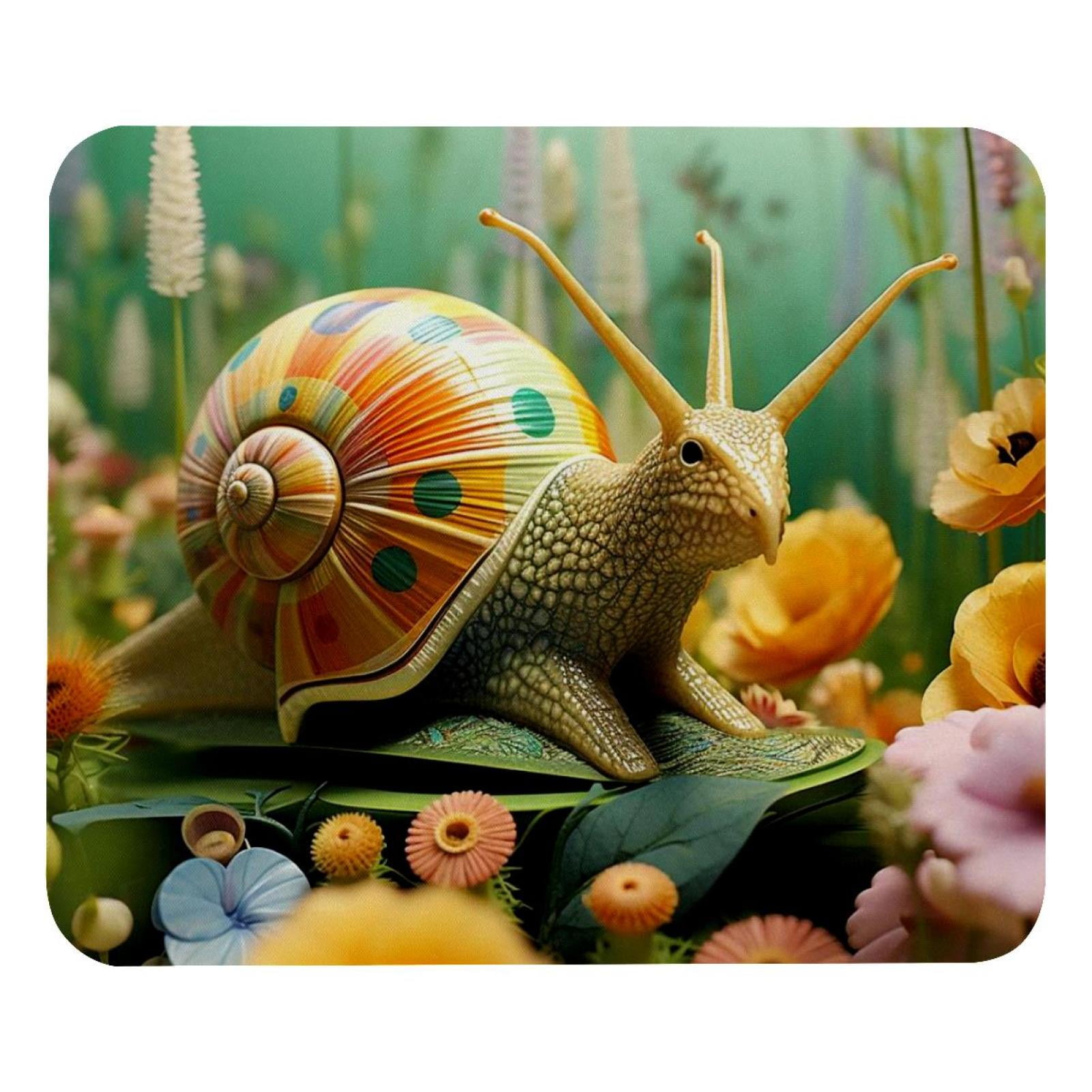 Snail Mouse Pad for Wireless Mouse Home Office Desk Laptop with Rubber ...