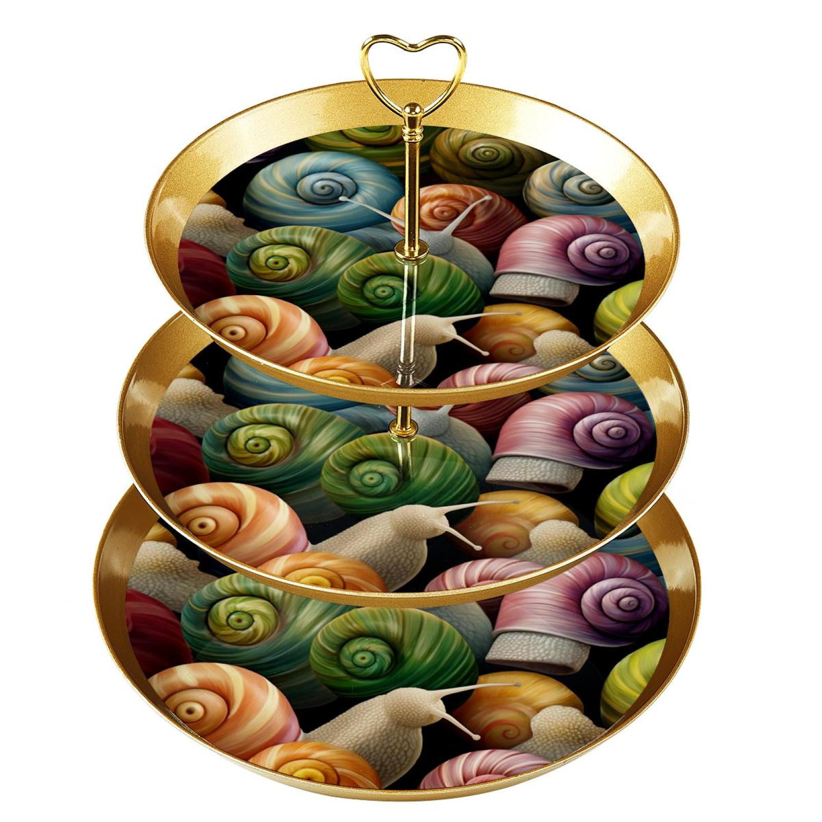 Snail Plastic Discs and Iron Pillars Dessert Table Organizer | 32cm ...