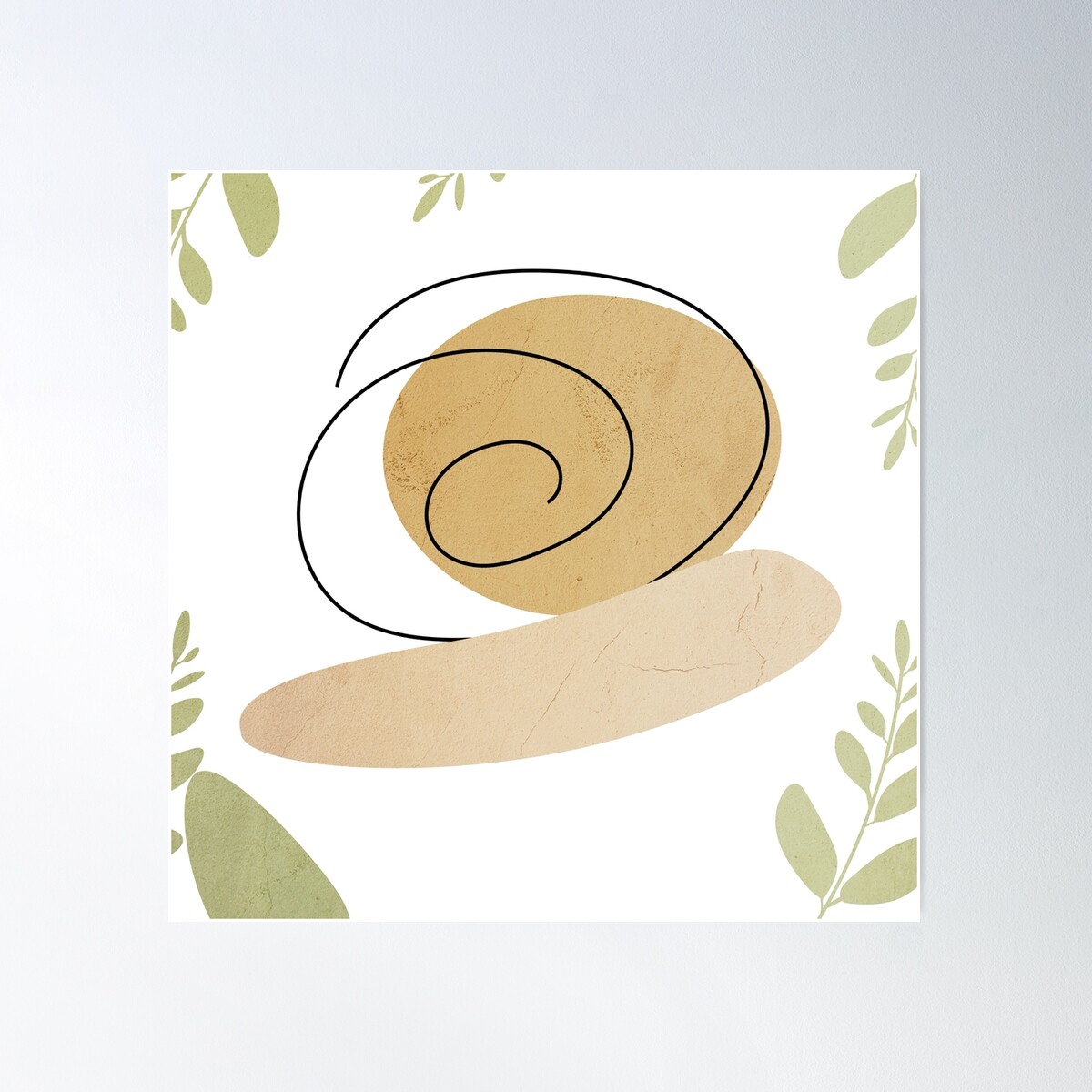 Snail Poster Wall Art, Modern Wall Decor For Living Room Bedroom, 30x30 ...