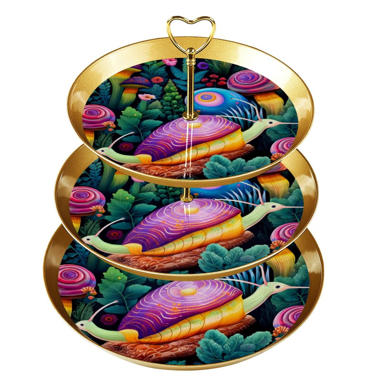 Snail Premium Plastic Discs Dessert Table Display Stand - 32cm Height ...