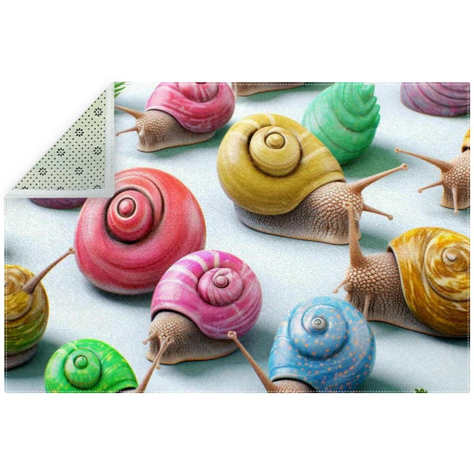 Snail Rectangular Polyester Office Rug for Home and Commercial Use ...
