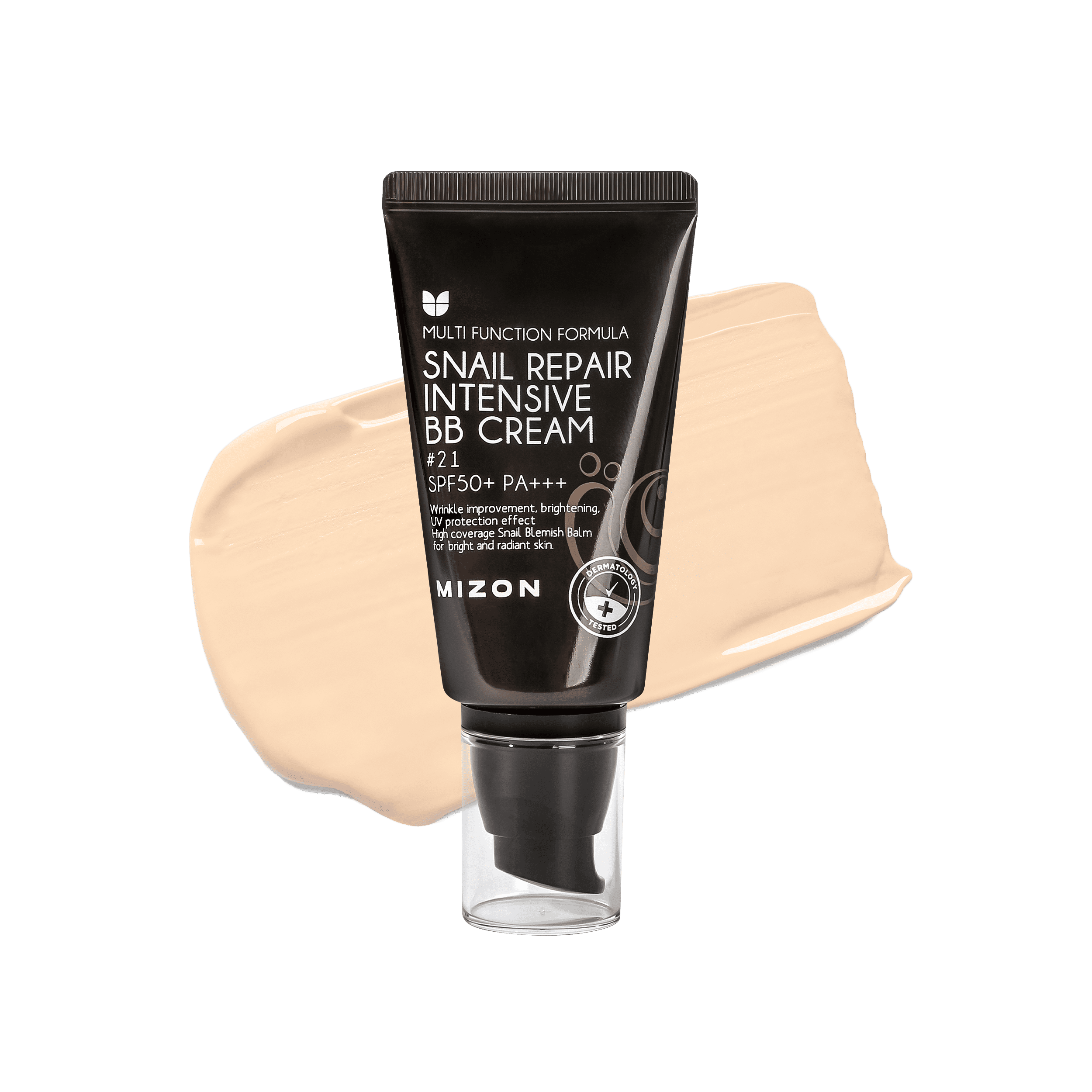 Mizon Snail Repair Intensive BB Cream #21, SPF 50+ PA+++ - Anti-Aging ...