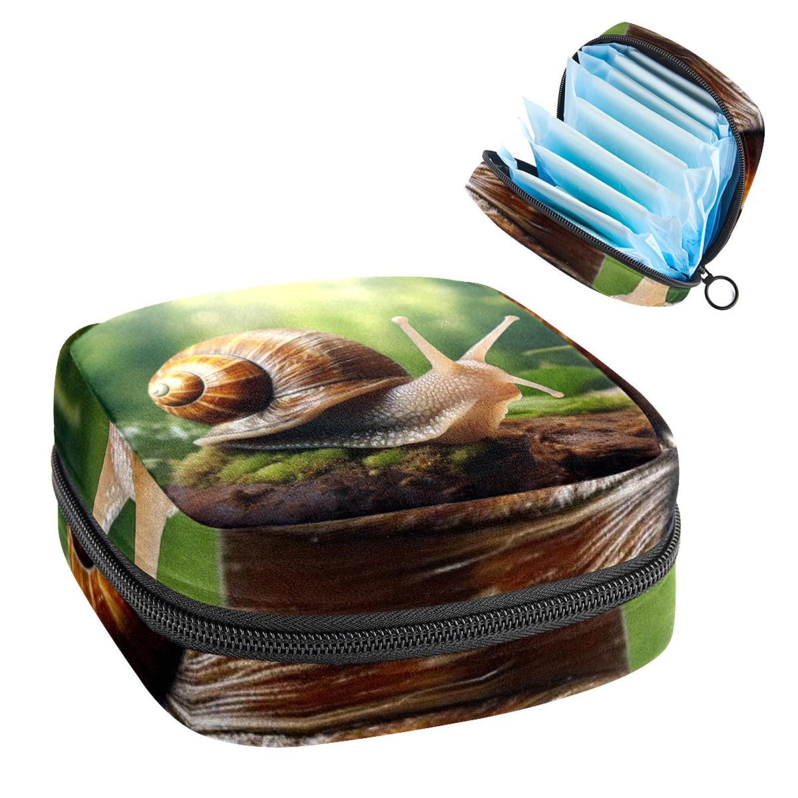 Snail Sanitary Napkin Bag Period Pouch Travel Organizer Zipper Pouch ...