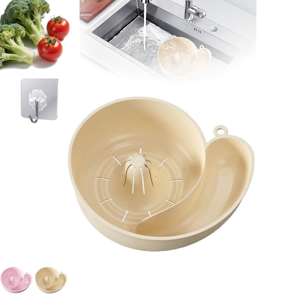 Snail Shape Drainer, Snail Shaped Fruit Washer Automatic Drain Basket ...