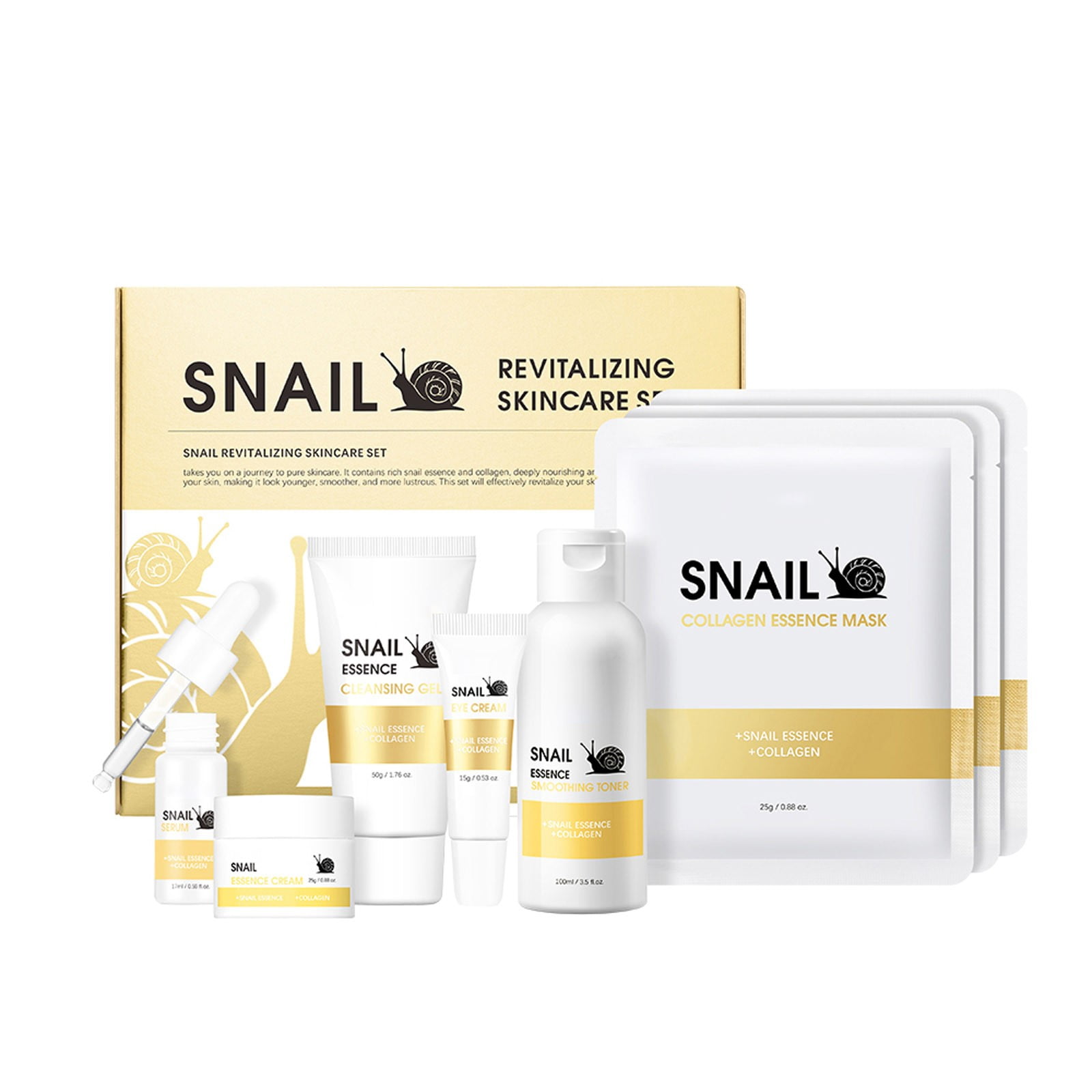 Snail Skincare Set, 6-Piece Facial Care Complete Set with Moisturizing ...