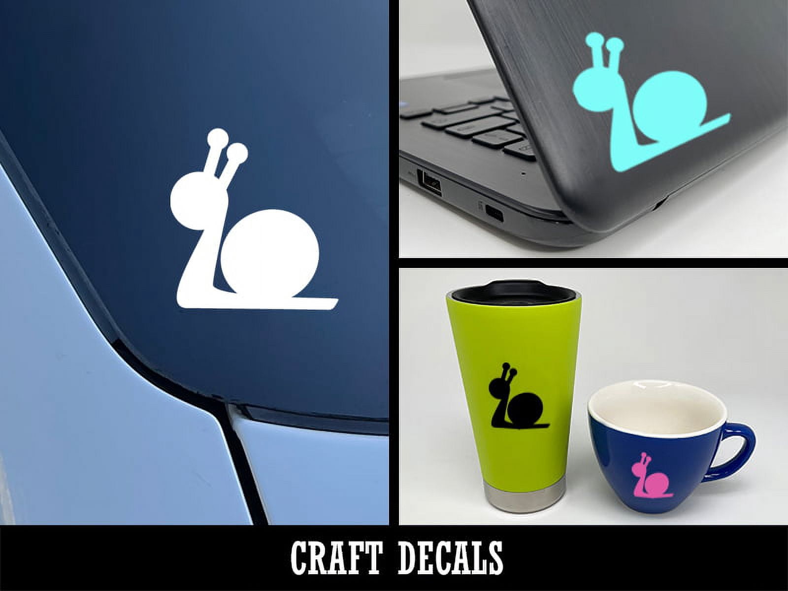 Snail Slow Solid Craft Vinyl Indoor Outdoor Decal Sticker - Turquoise ...