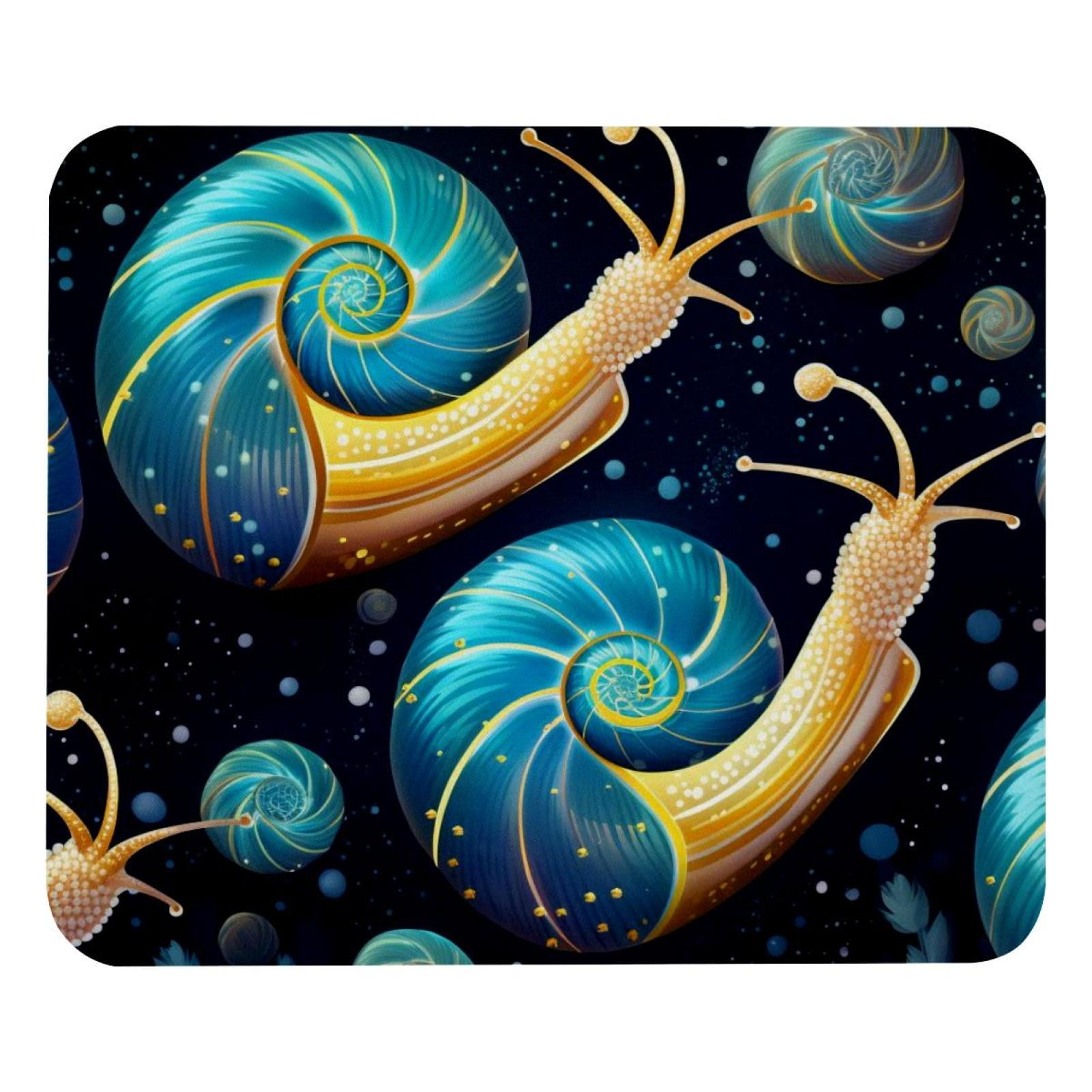 Snail Square Desk Mat Gaming Mouse Pad, 8.3x9.8 Inch Non-Slip Rubber ...