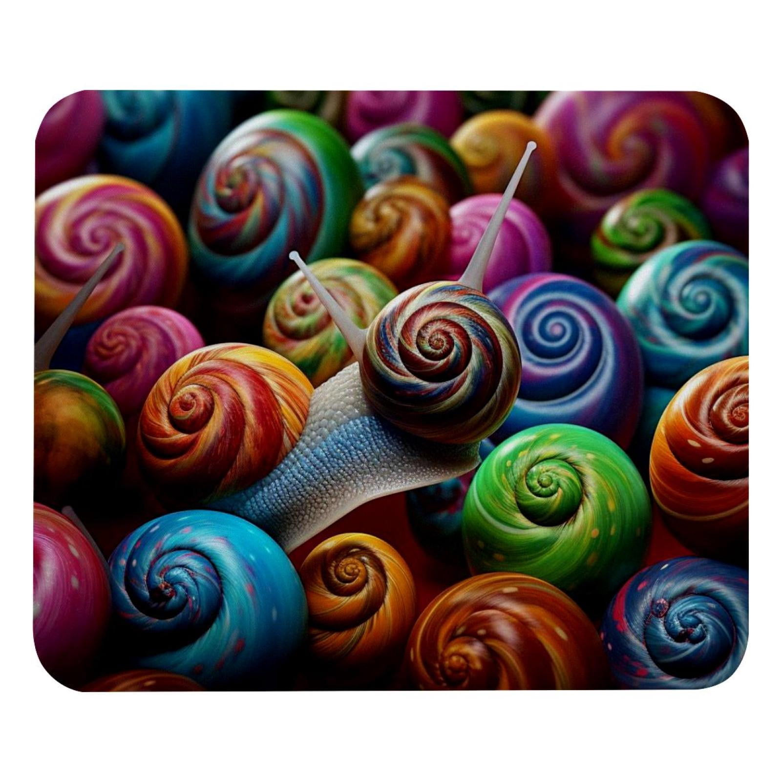 Snail Square Printed Desk Mat Gaming Mouse Pad Non-Slip Rubber Bottom 8 ...