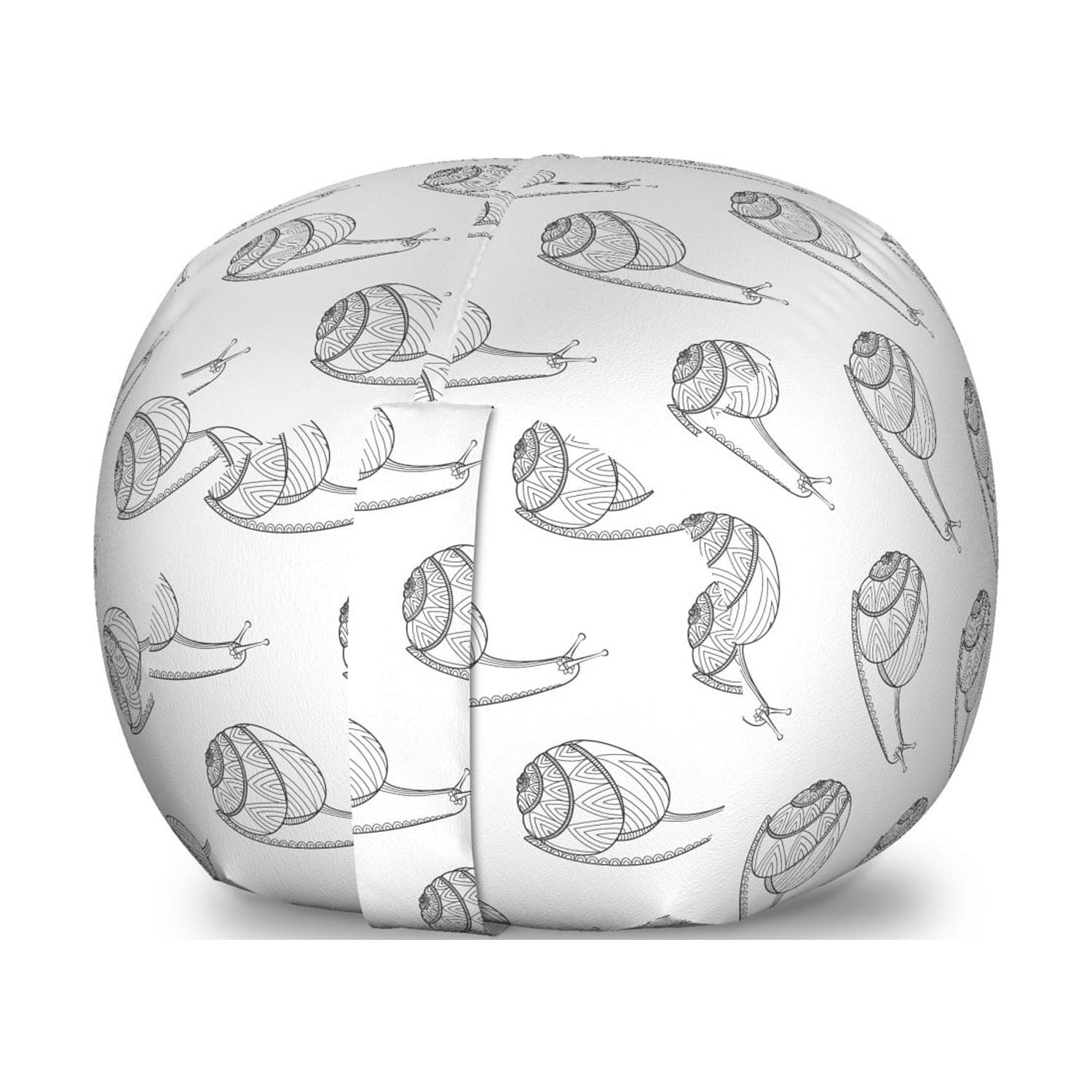 Snail Storage Toy Bag Chair, Spring Rain Nature Themed Monochromatic ...