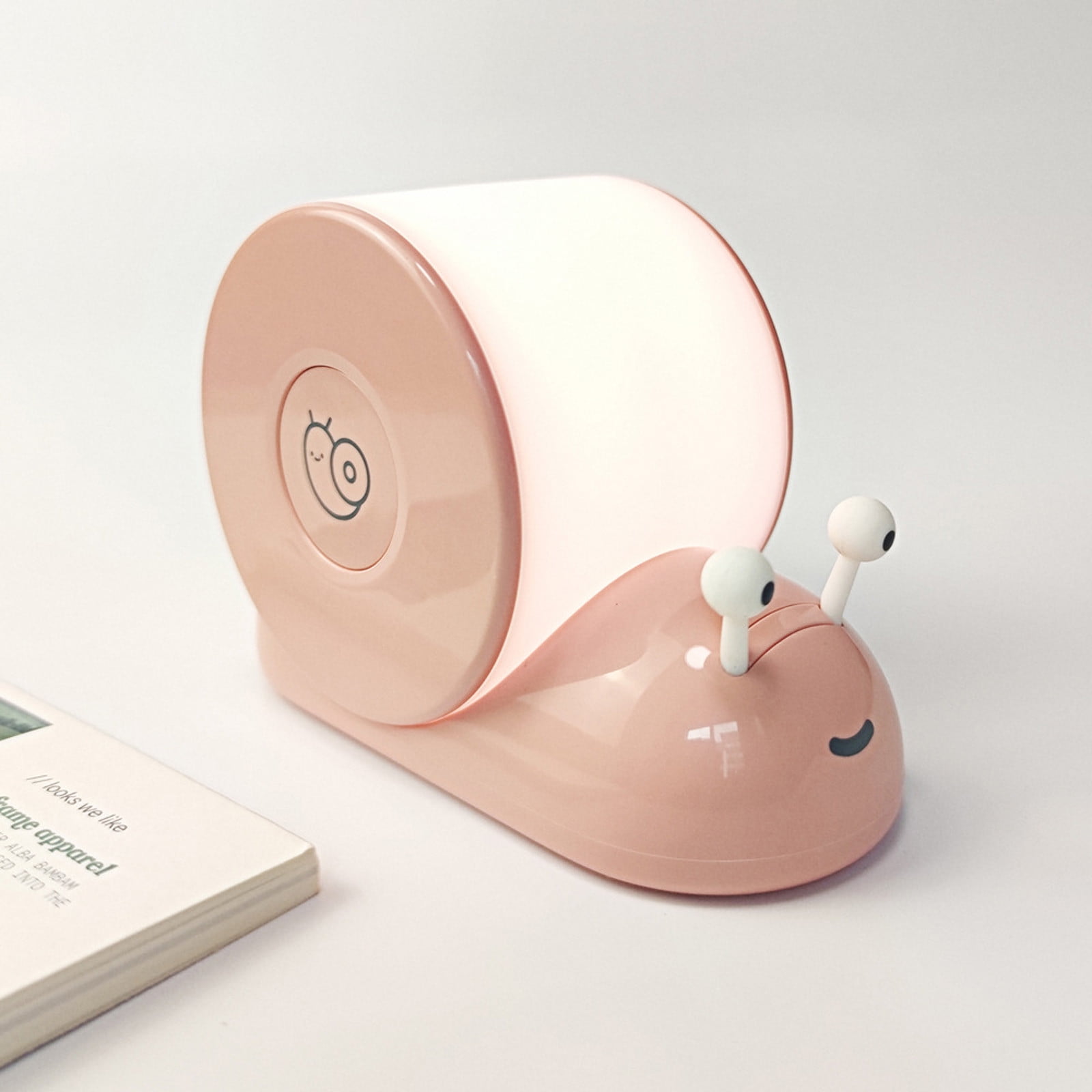 Snail Table Lamp, Wireless Rechargeable LED Light with Stick On and ...